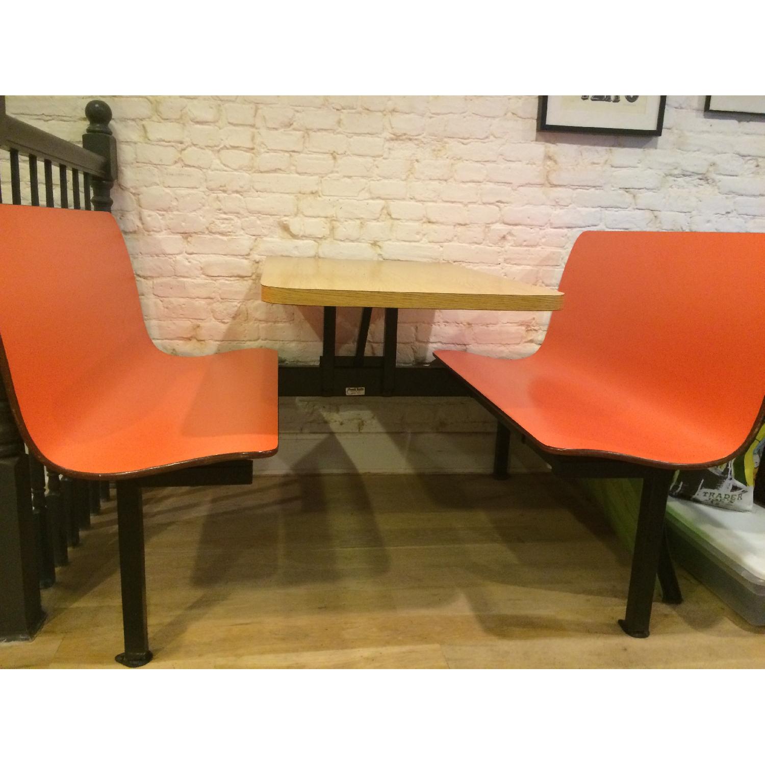 Restaurant Booth/Dining Table w/ 2 Benches - AptDeco