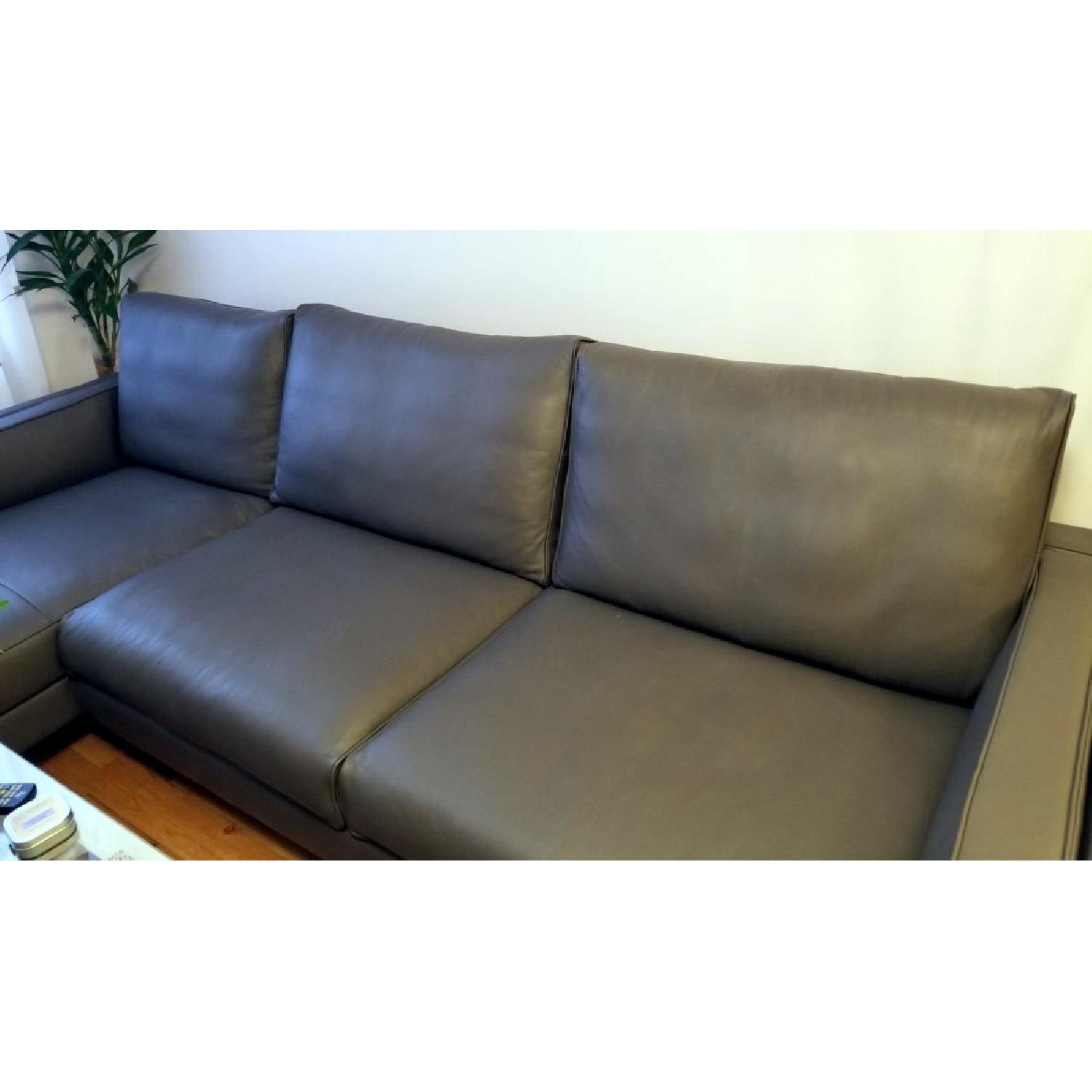 Calligaris Metro Leather 2-Piece Sectional Sofa - AptDeco