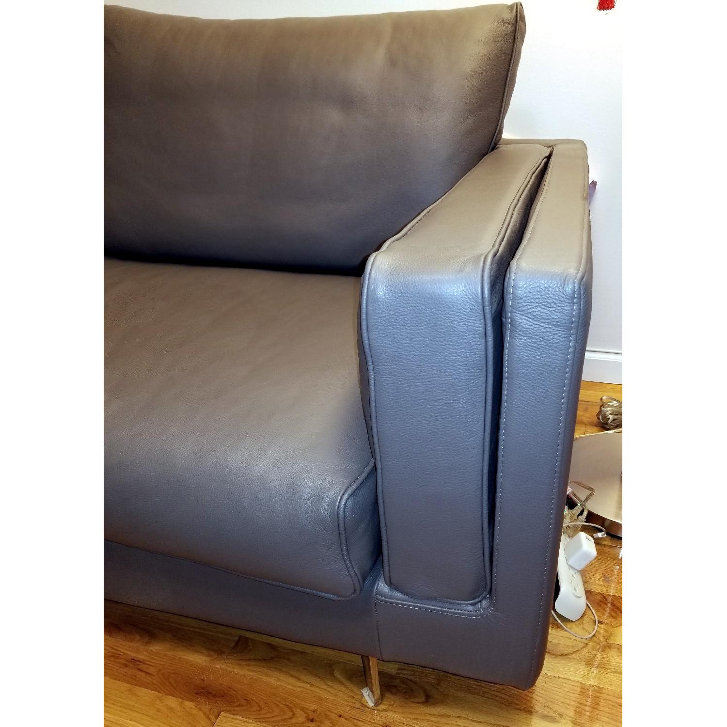 Calligaris Metro Leather 2-Piece Sectional Sofa - AptDeco