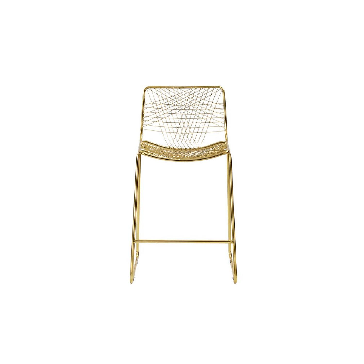 CB2 Alpha Brass Counter Stool - AptDeco
