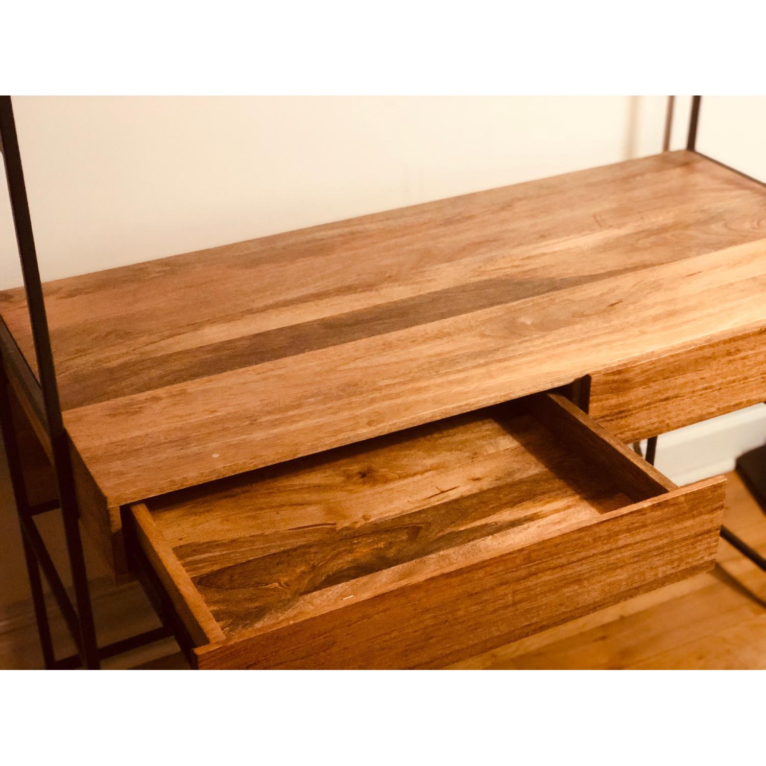 West Elm Industrial Mango Wood Modular Storage Desk - AptDeco