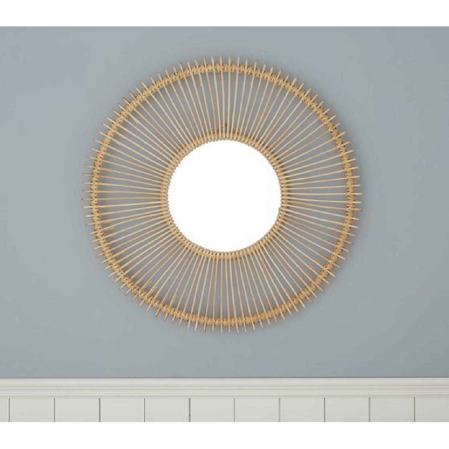 Pottery Barn Natural Rattan Mirror - AptDeco