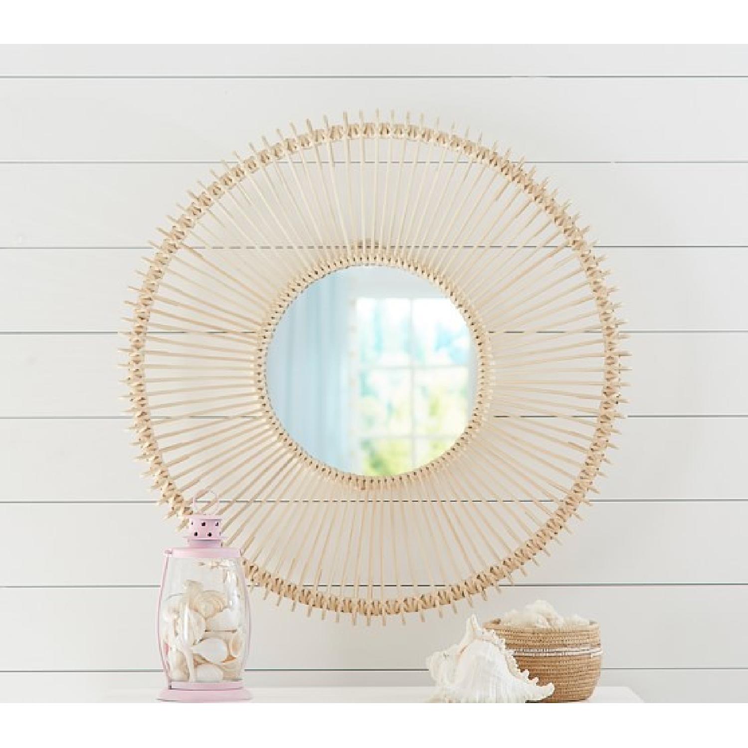 Pottery Barn Natural Rattan Mirror - AptDeco