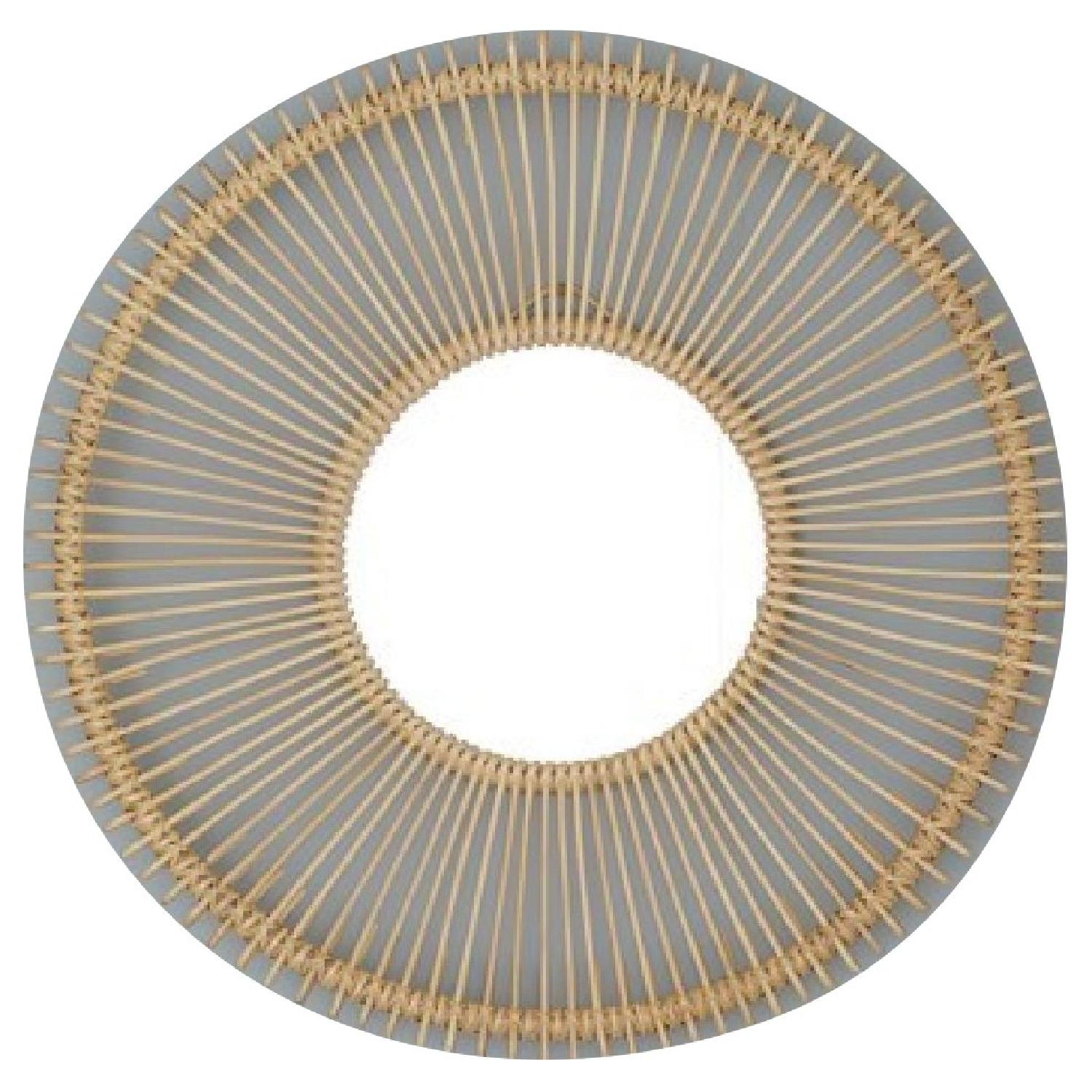 Pottery Barn Natural Rattan Mirror - AptDeco