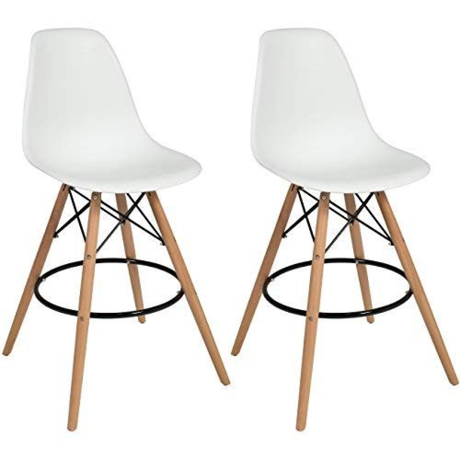 Mid Century Modern Eames Style Counter Stools - AptDeco