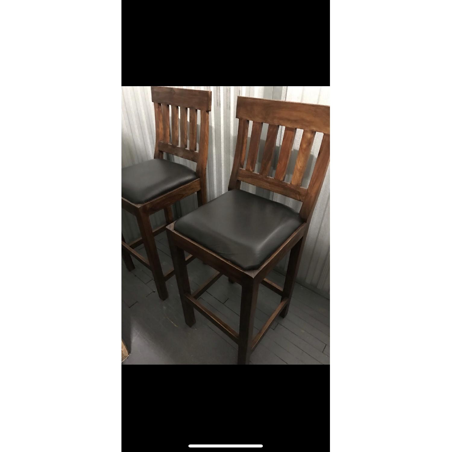 Handmade Sheesham Bar Stools - AptDeco