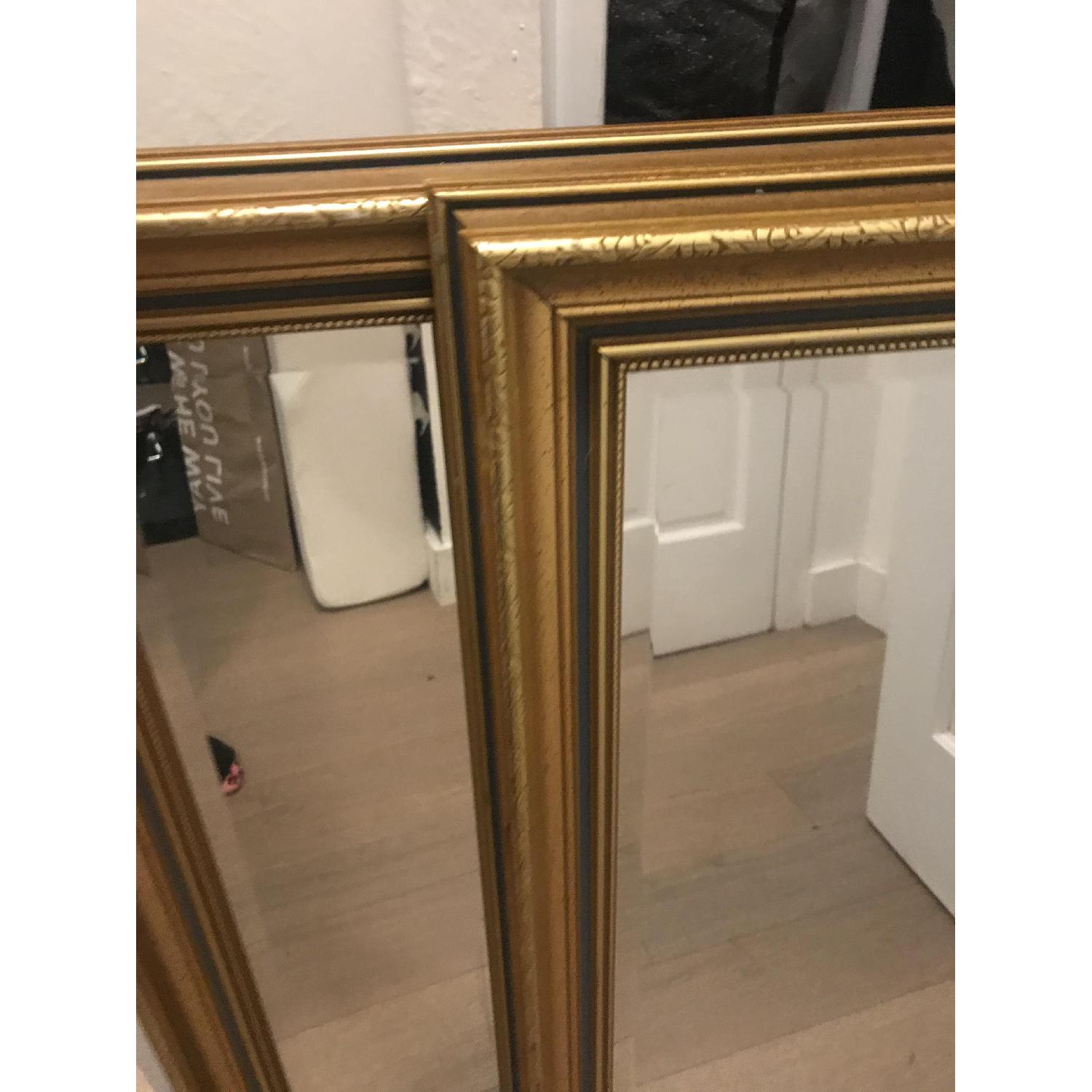 Vintage Gold Rectangular Mirrors - AptDeco