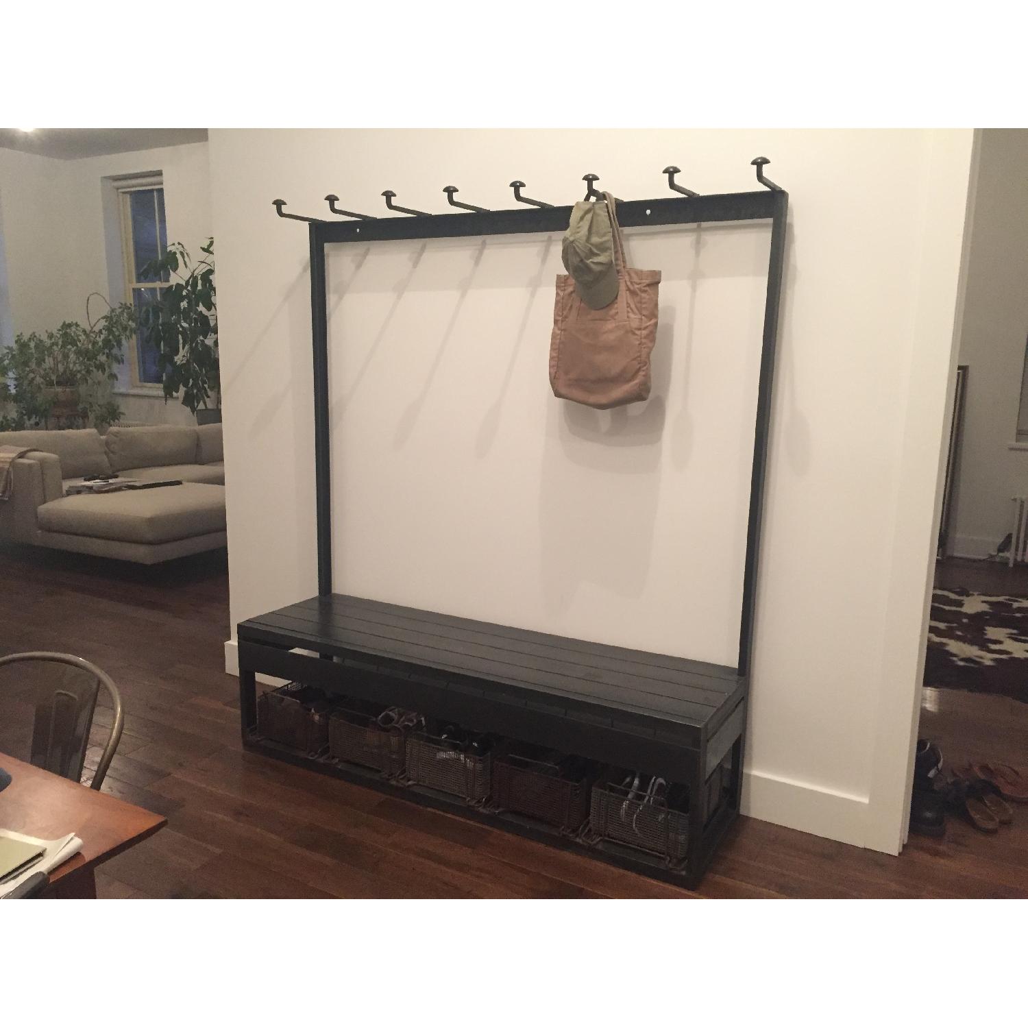 Vintage Bench Coat Rack - AptDeco