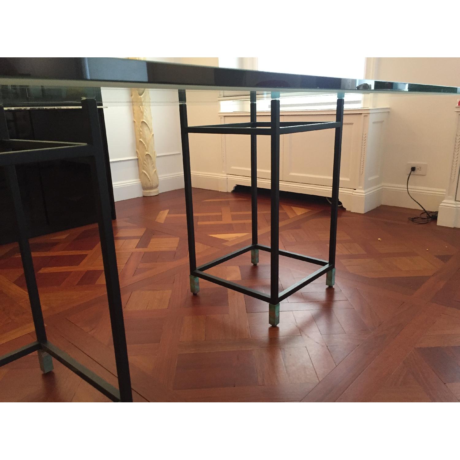 Floating Glass Dining Room Table - AptDeco