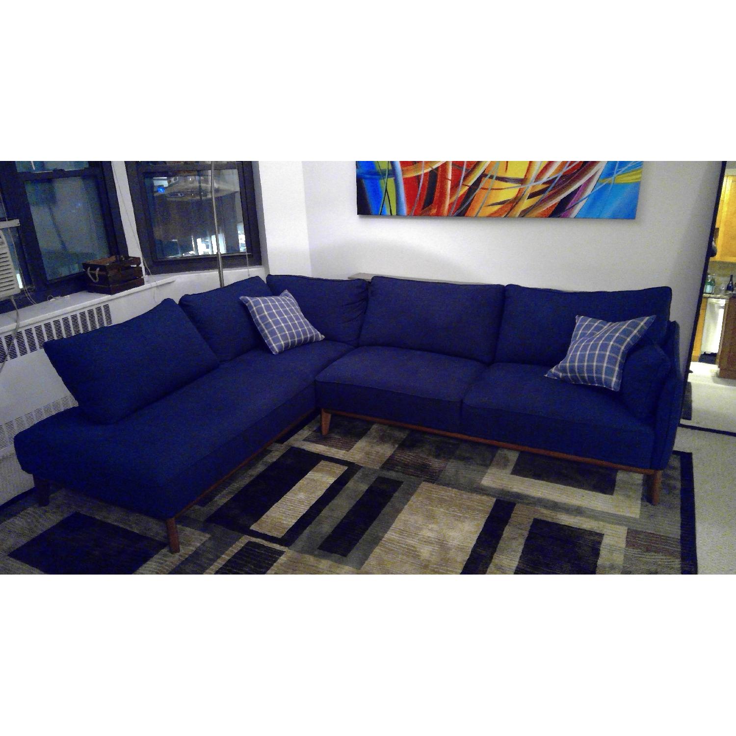 Macy s Jollene Midnight Blue 2 Piece Sectional Sofa