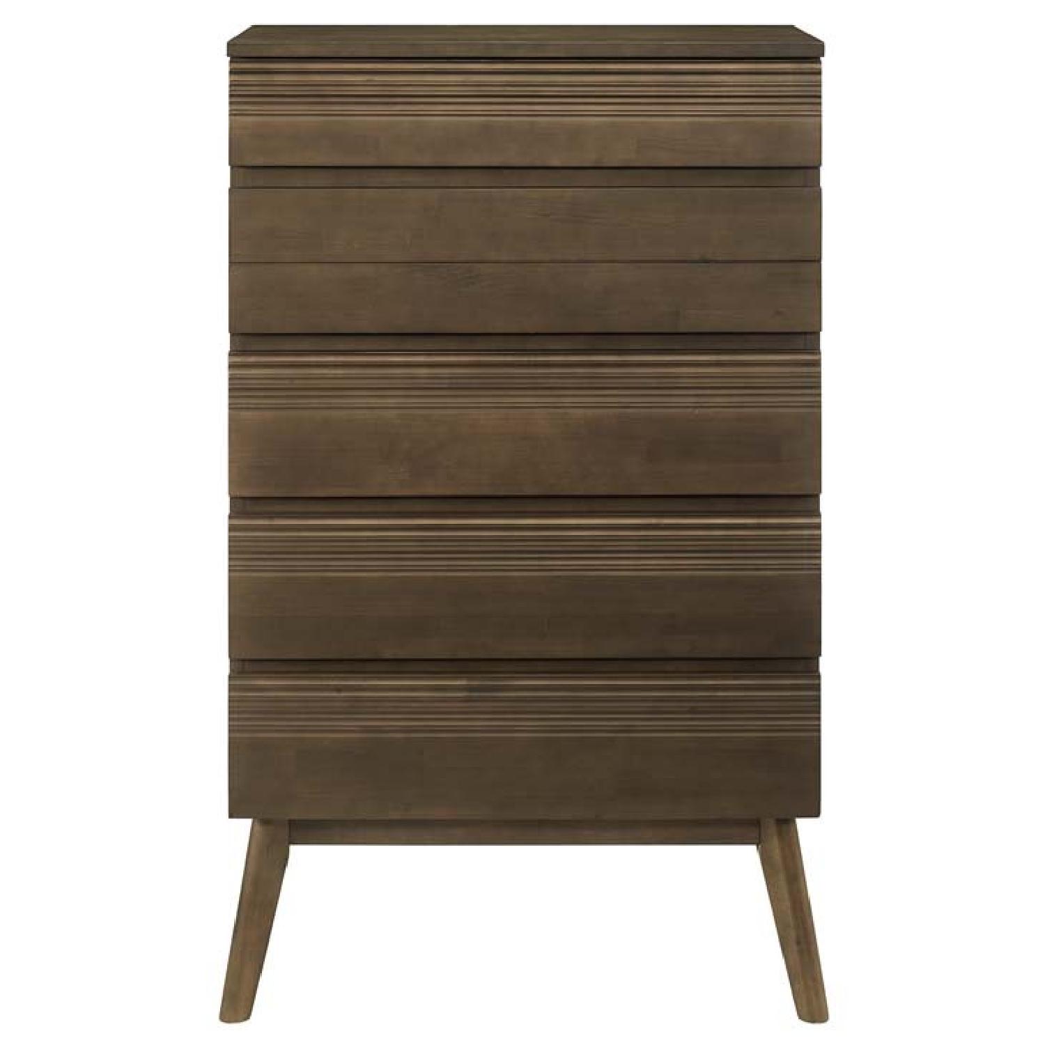 Manhattan Home Design Everly Wood Chest in Walnut - AptDeco