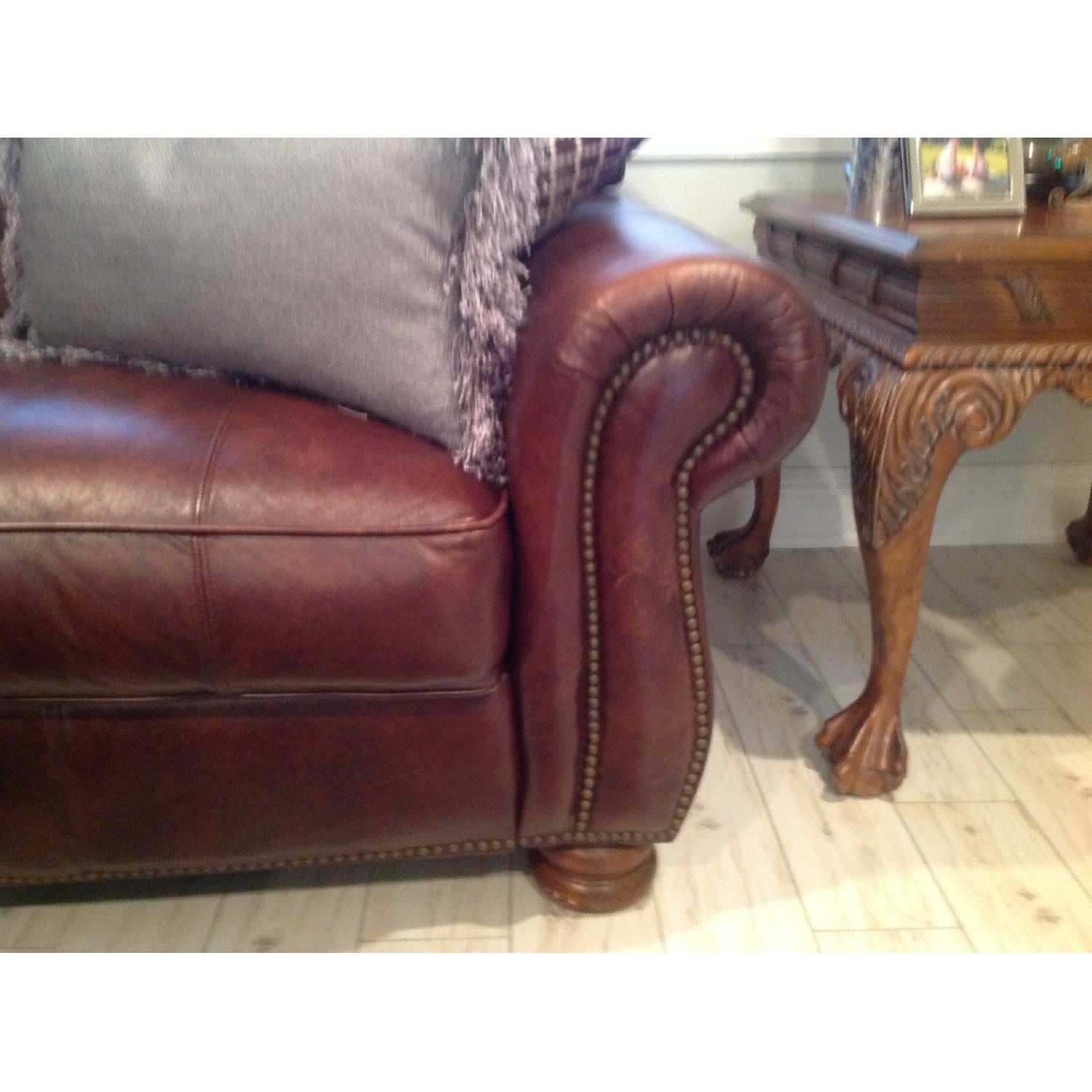 Thomasville 3 Piece Leather Sectional Sofa - AptDeco