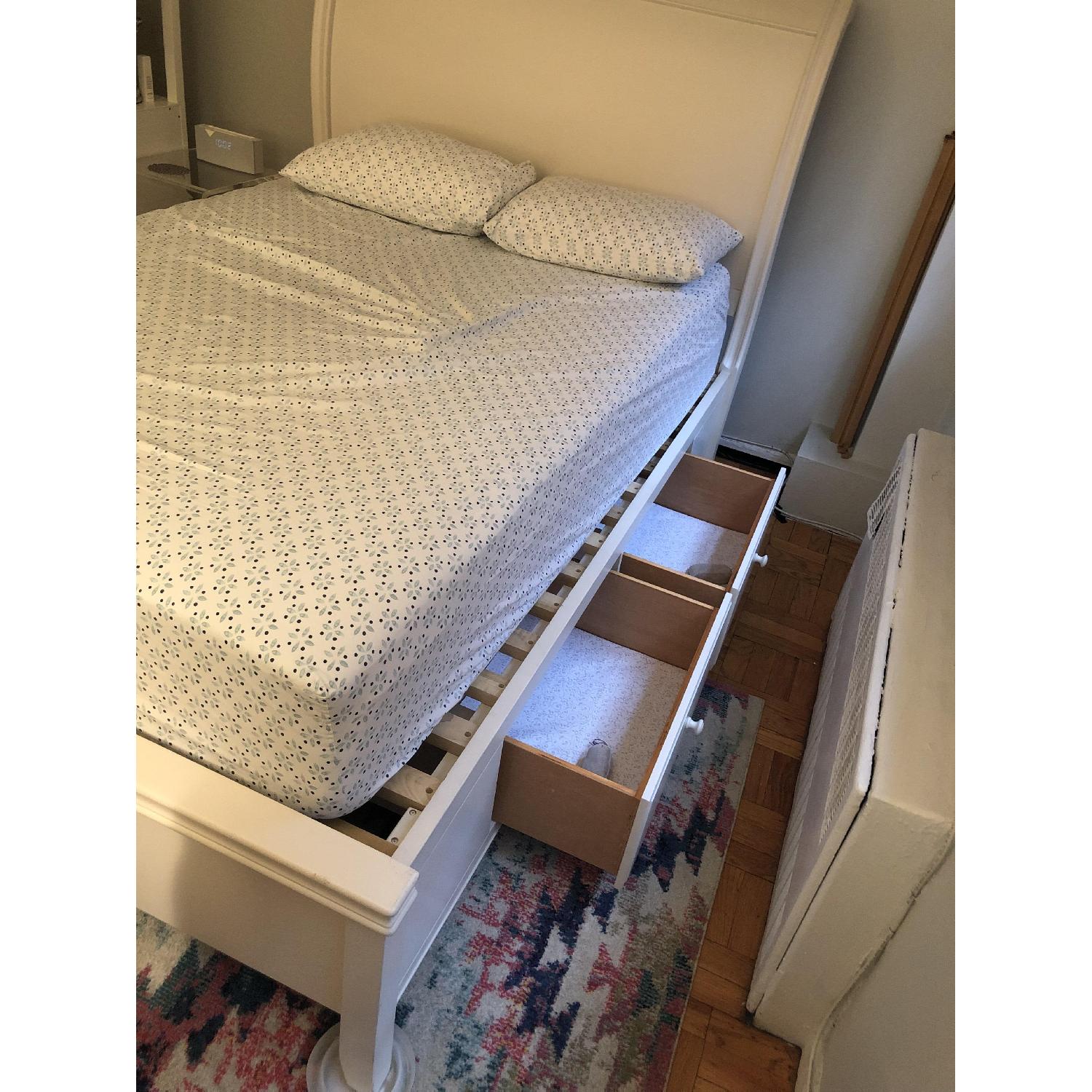 Pottery Barn Lilac Storage Sleigh Bed