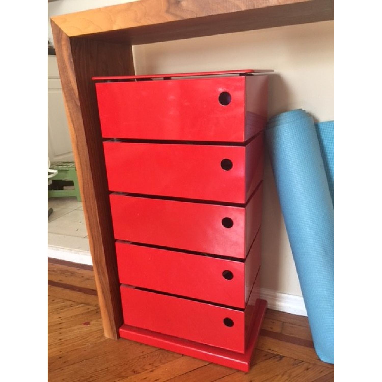 Container Store Lacquered Storage Tower - AptDeco