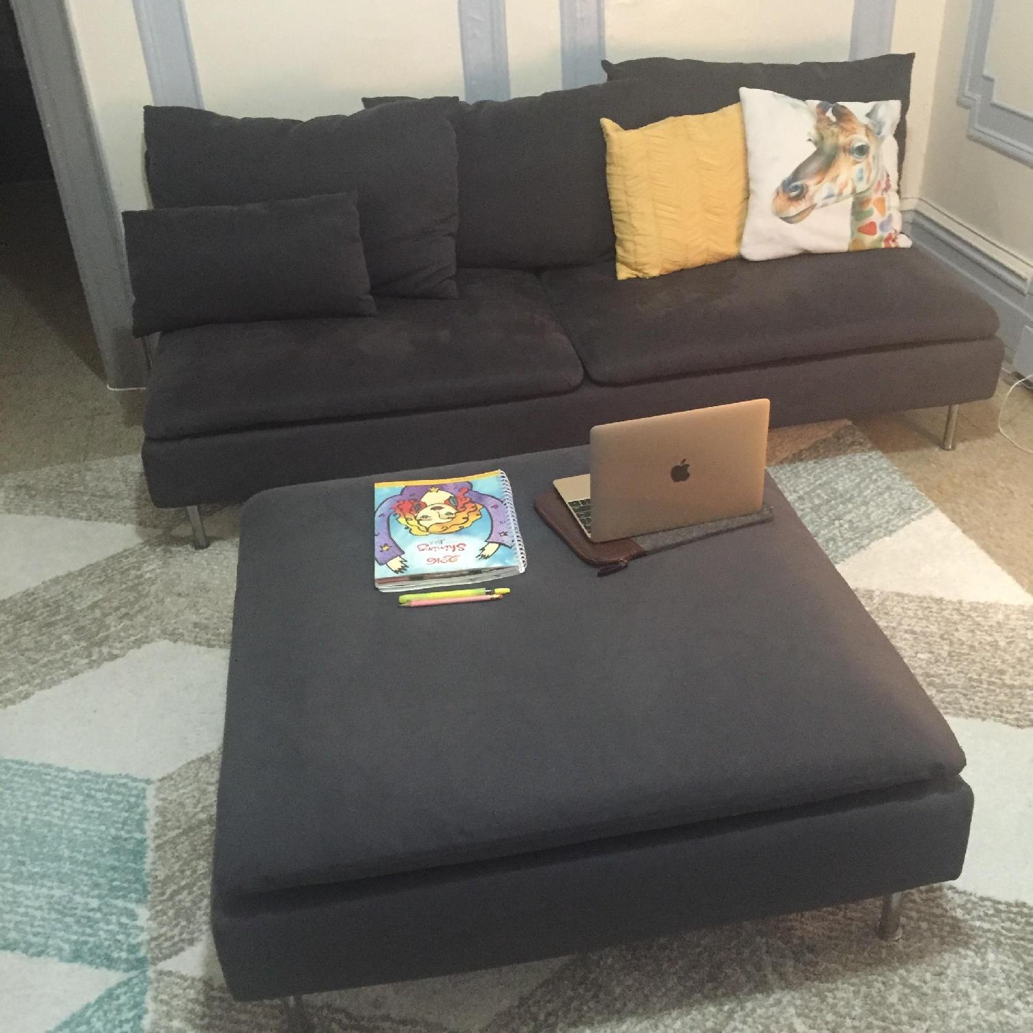 Ikea Soderhamn Sectional Sofa w/ Corner Seat & Ottoman - AptDeco