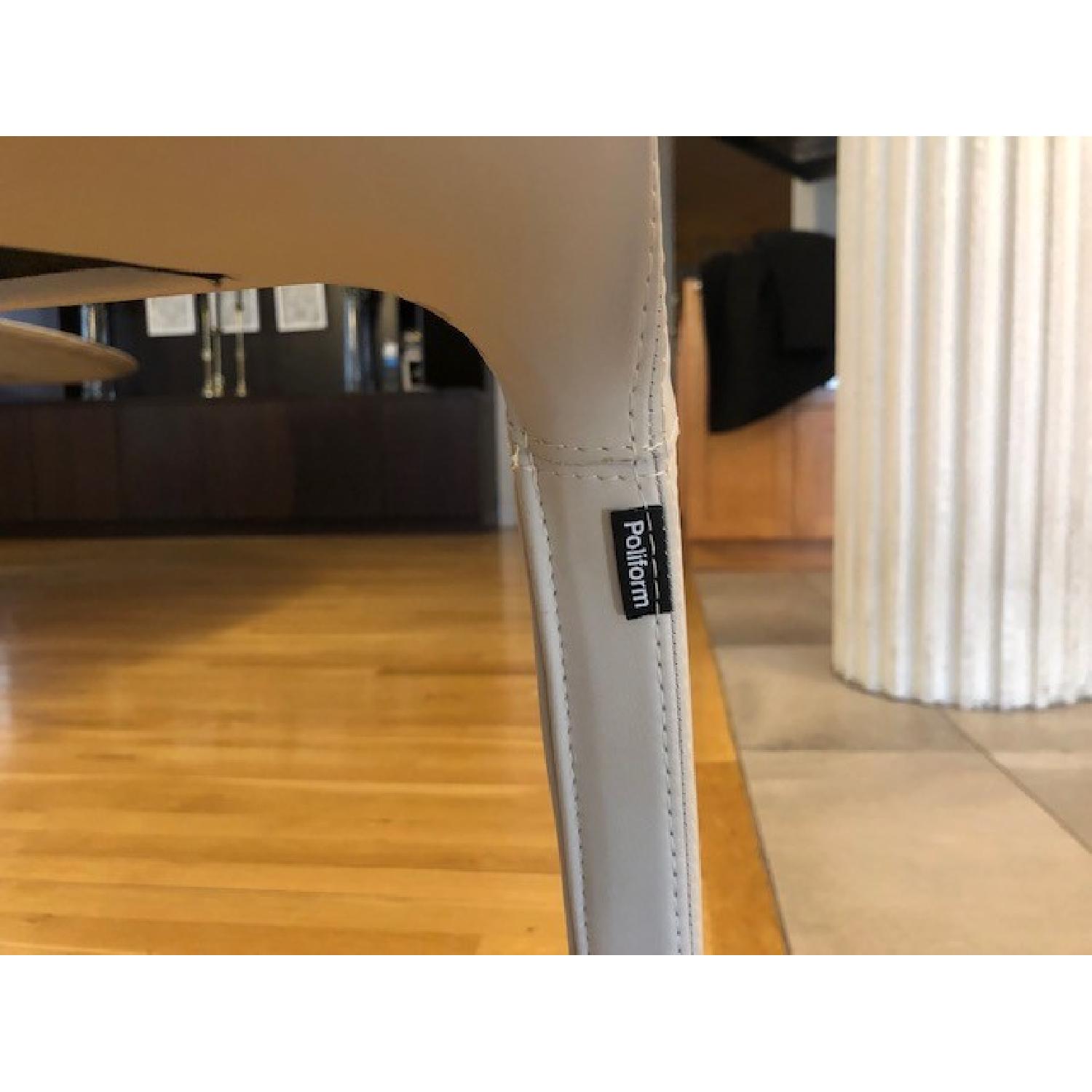 Poliform Manta Chairs in Putty Leather - AptDeco