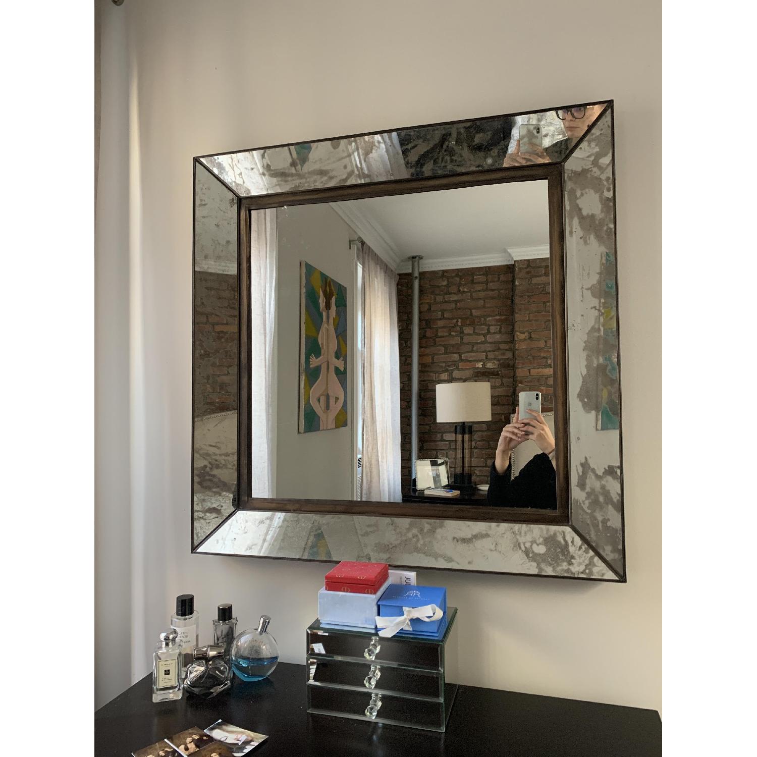 Crate & Barrel Dubois Large Square Wall Mirror - AptDeco