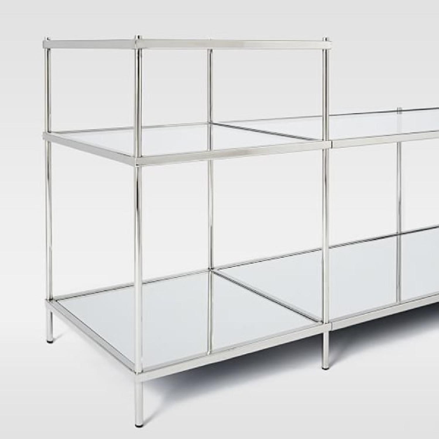 West Elm Terrace Glass Media Console - AptDeco