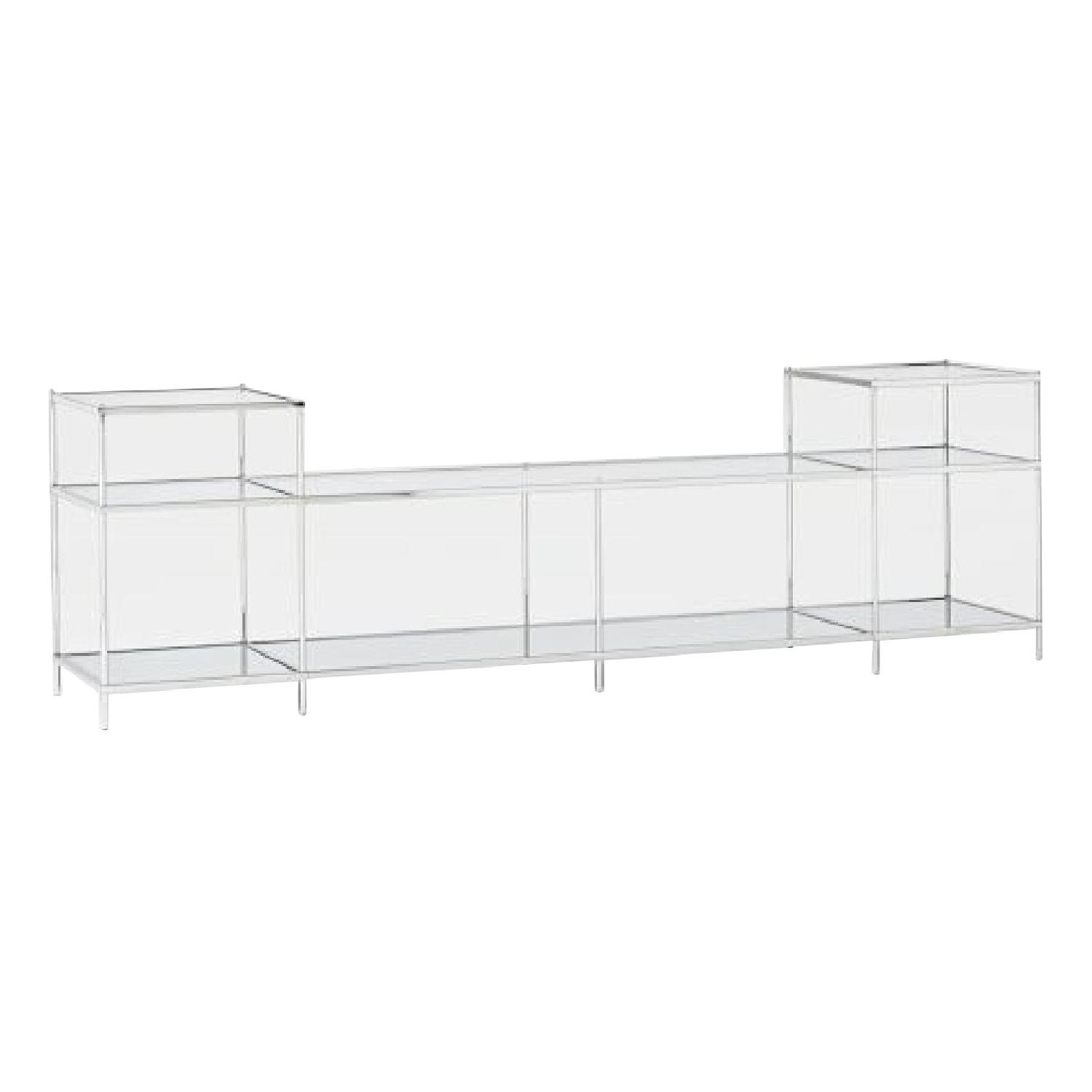 West Elm Terrace Glass Media Console - AptDeco
