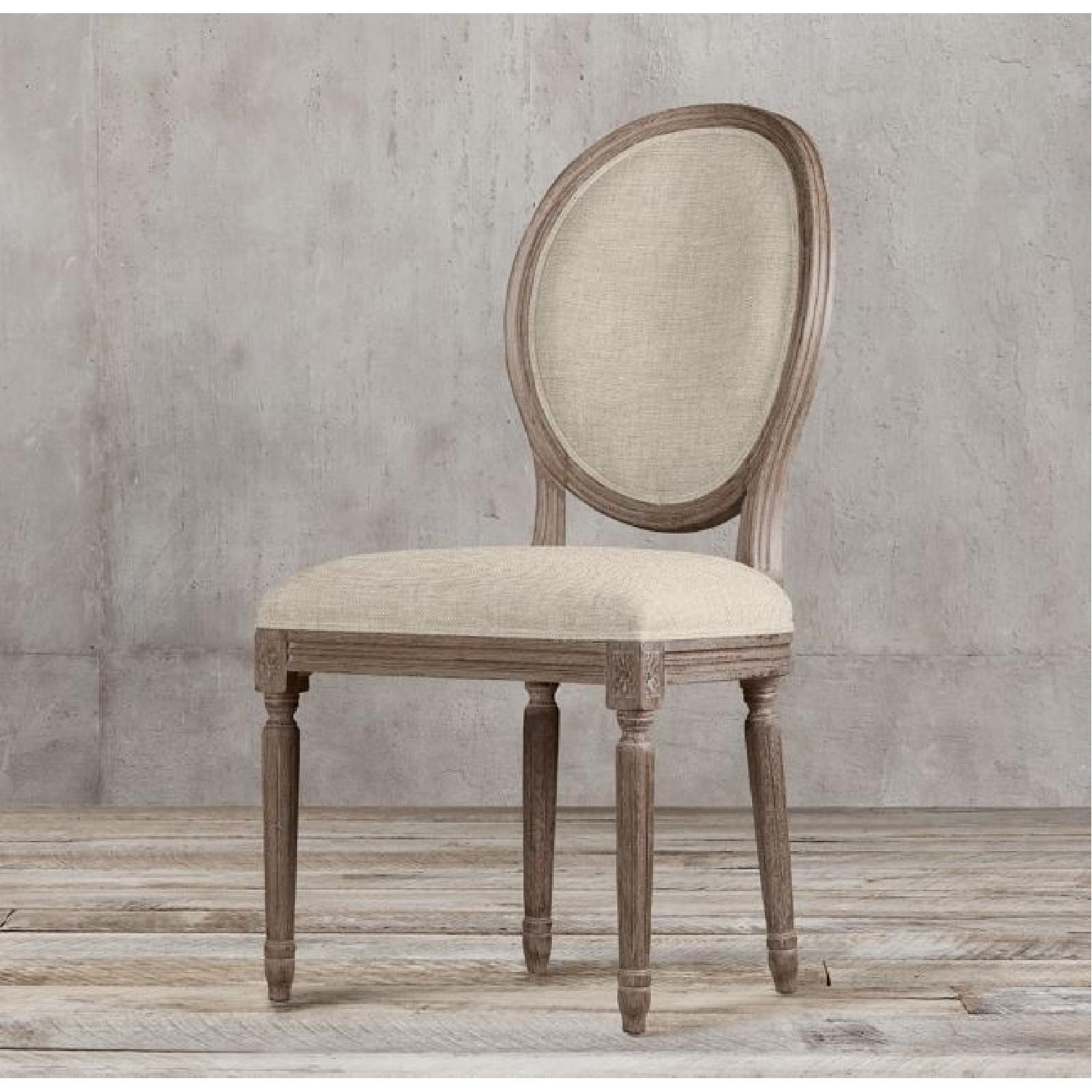 Restoration Hardware Vintage French Round Fabric Back Chair - AptDeco