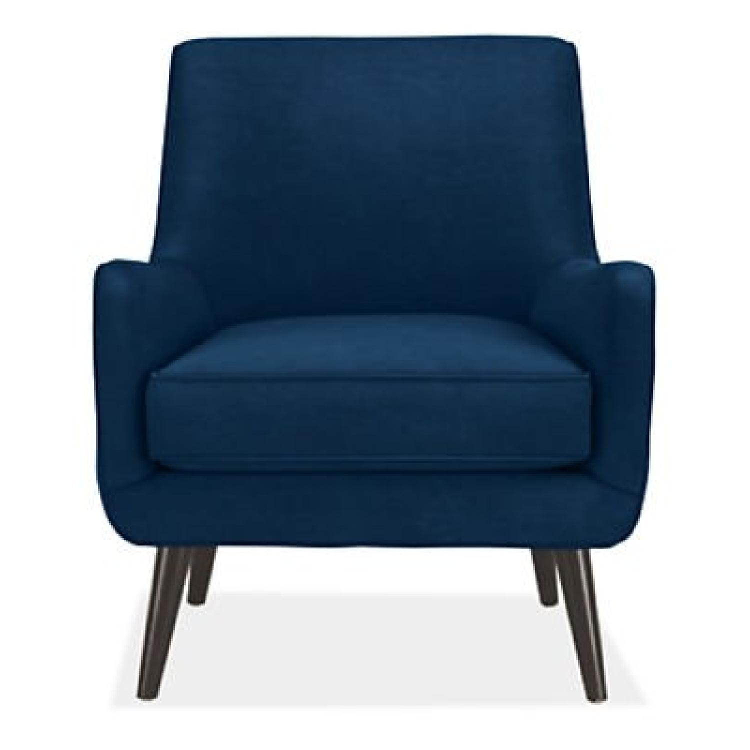 Room & Board Quinn Indigo Velvet Chair - AptDeco
