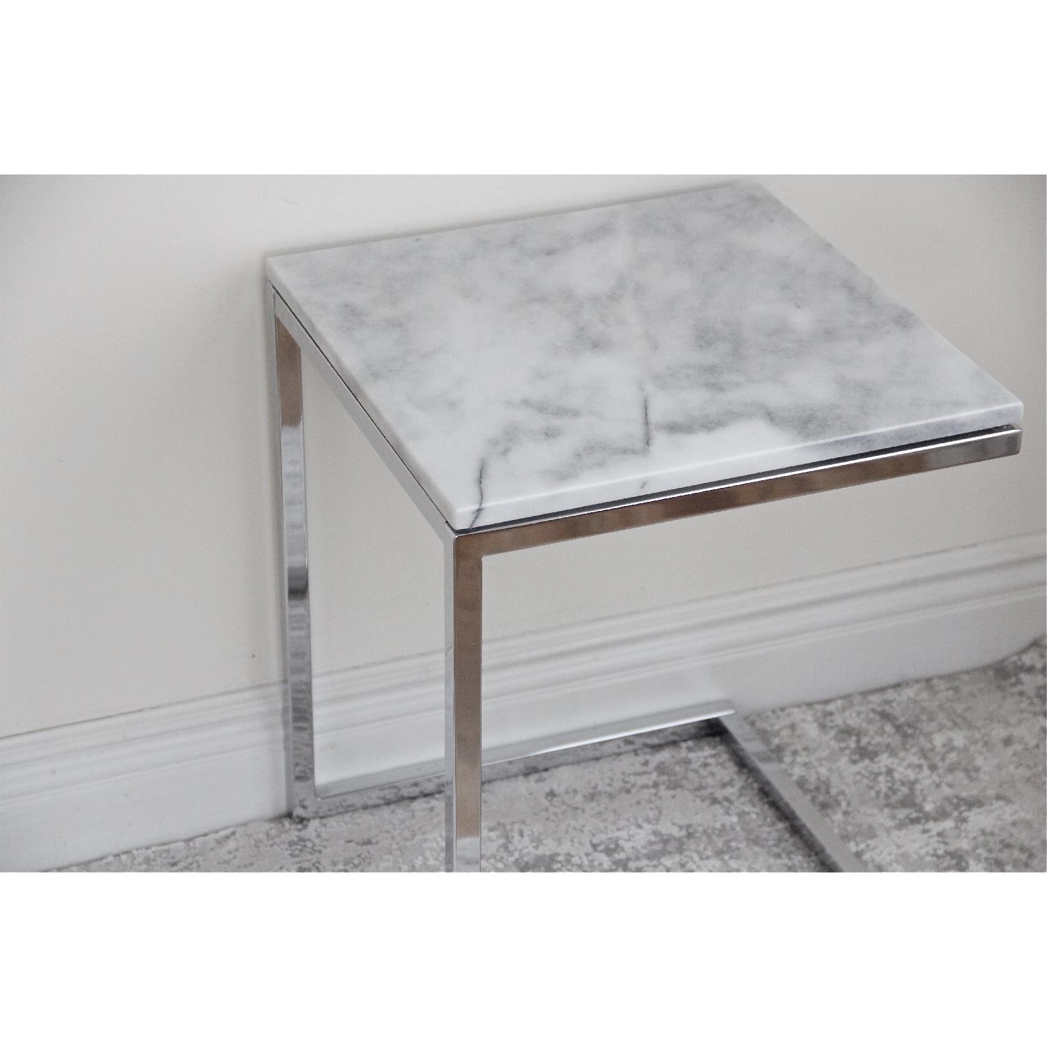 CB2 Smart Marble Side Table - AptDeco