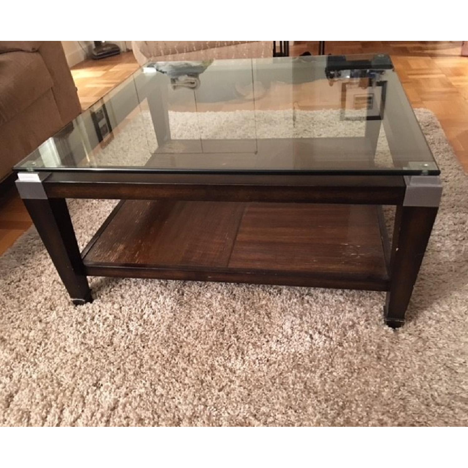 Dunhill Glass Coffee Table - AptDeco