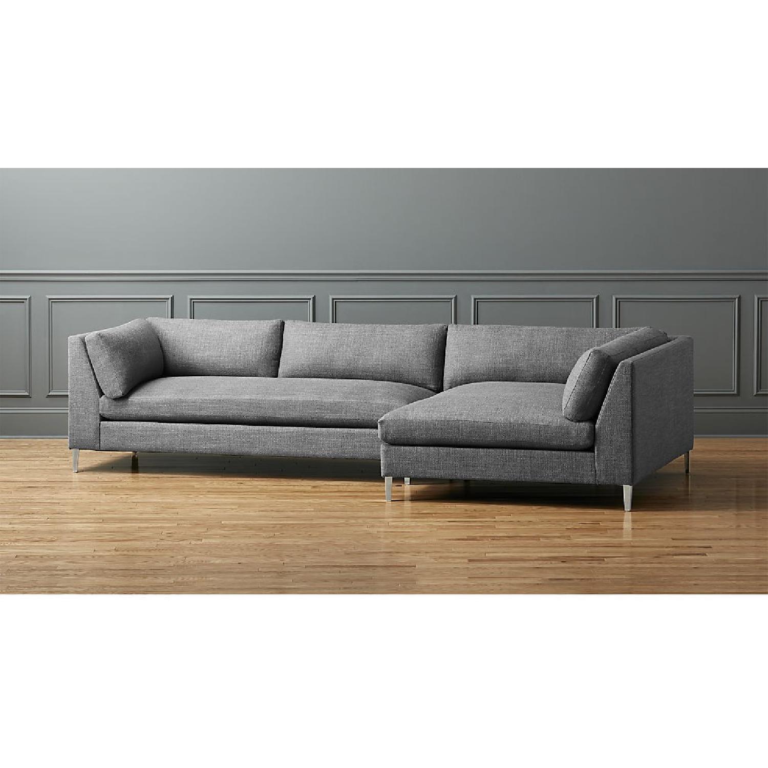 CB2 Decker 2-Piece Sectional Sofa - AptDeco