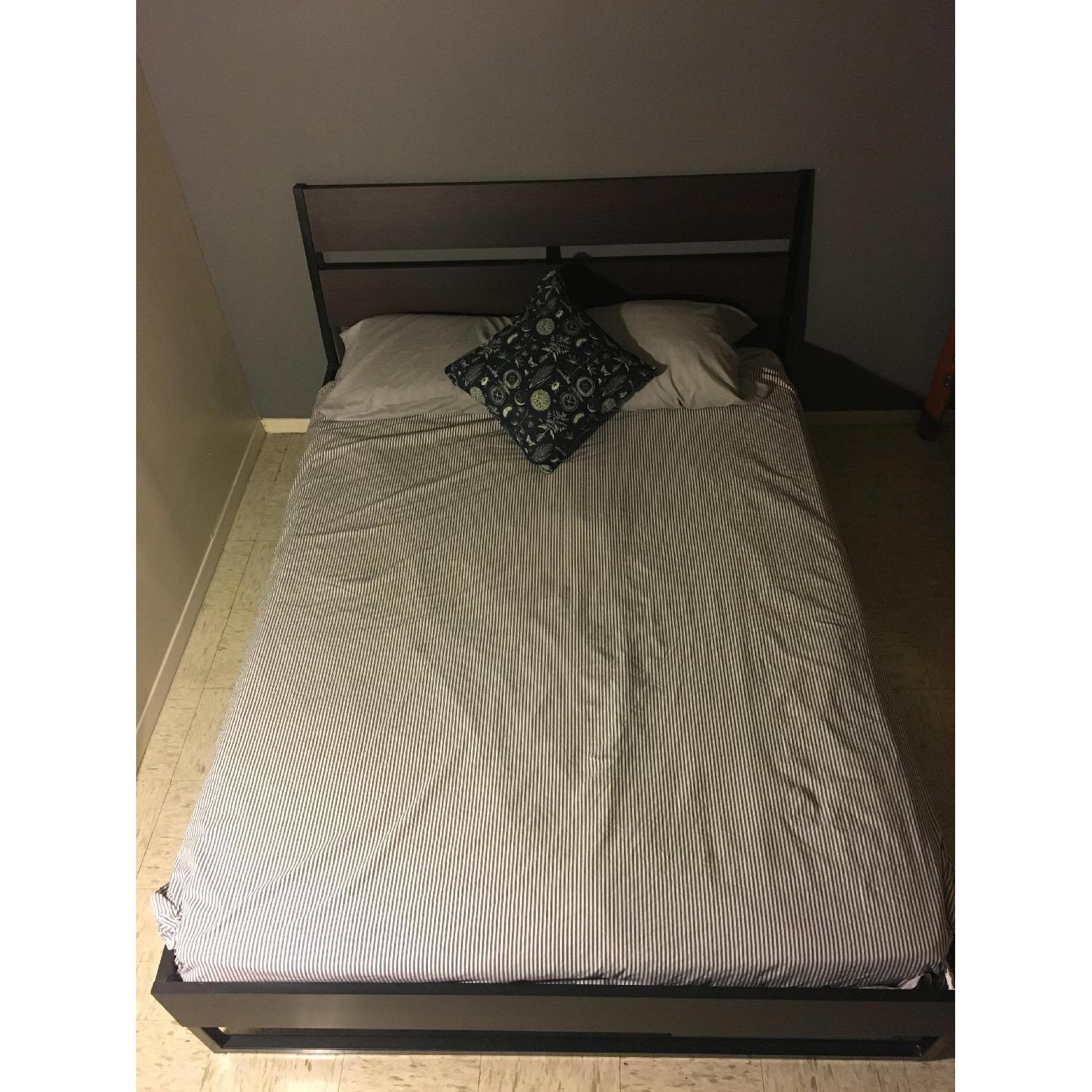 Ikea Trysil Queen Bed Frame w/ Luroy Slated Bed Base - AptDeco