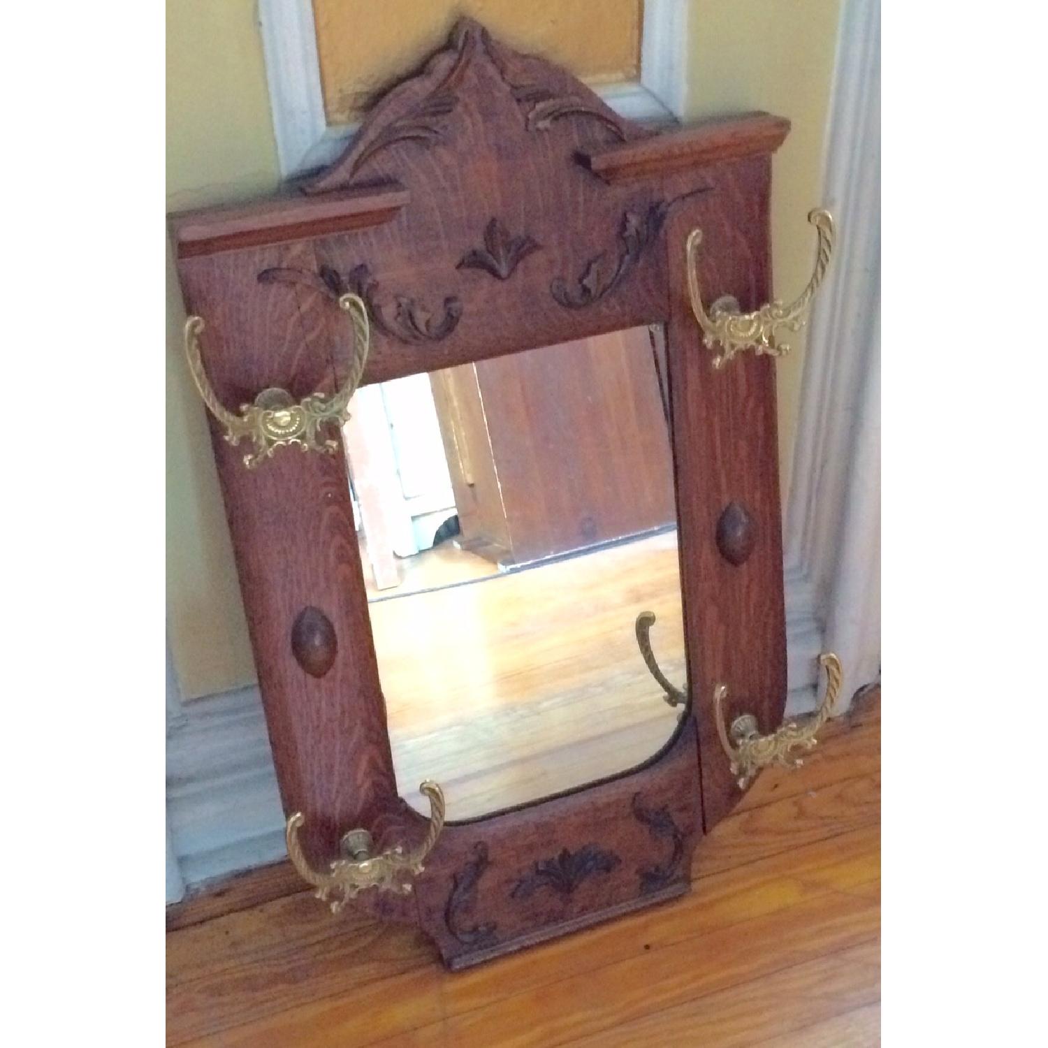 Antique Wooden Mirror - AptDeco