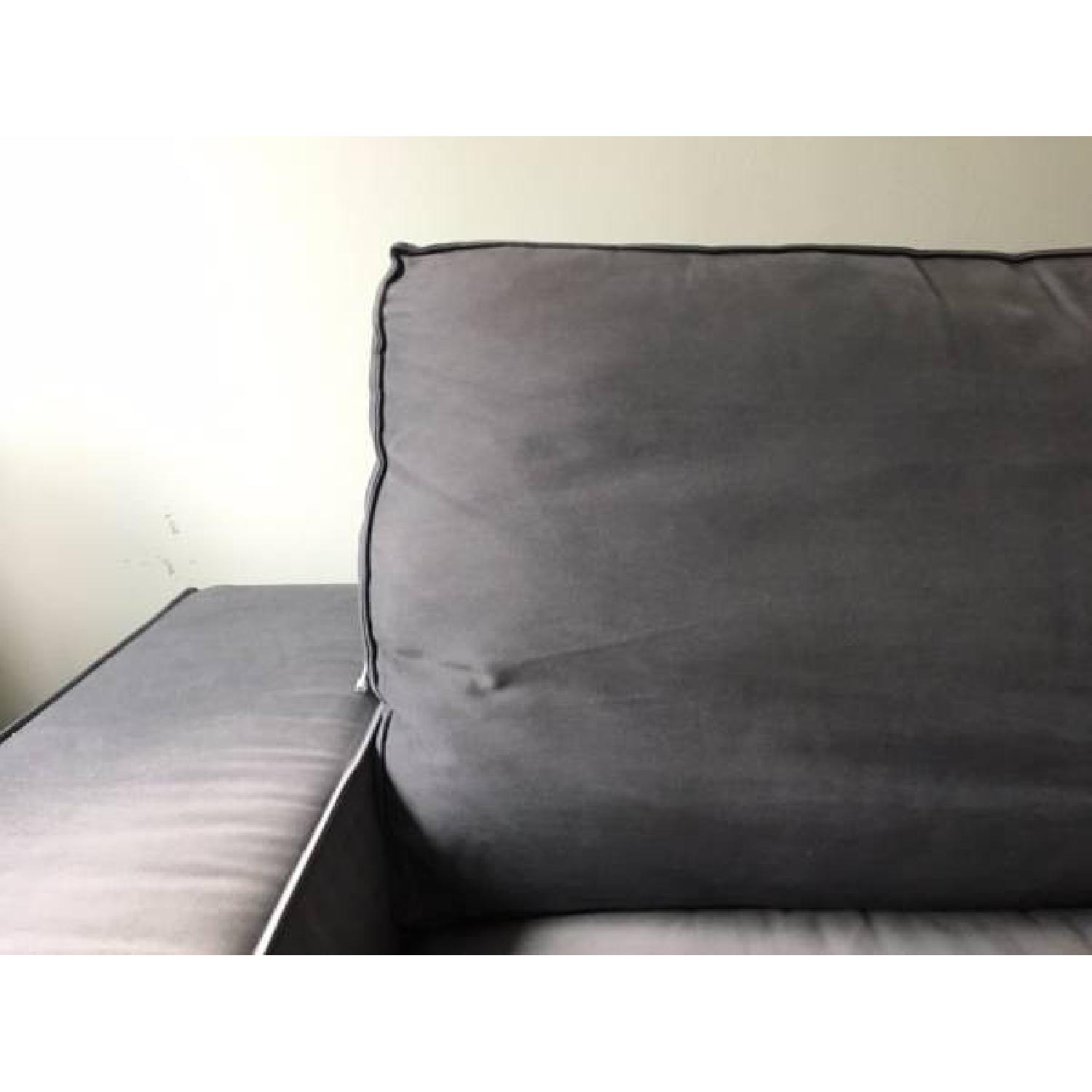 Ikea Kivik Blue/Grey Fabric Sofa & Ottoman - AptDeco