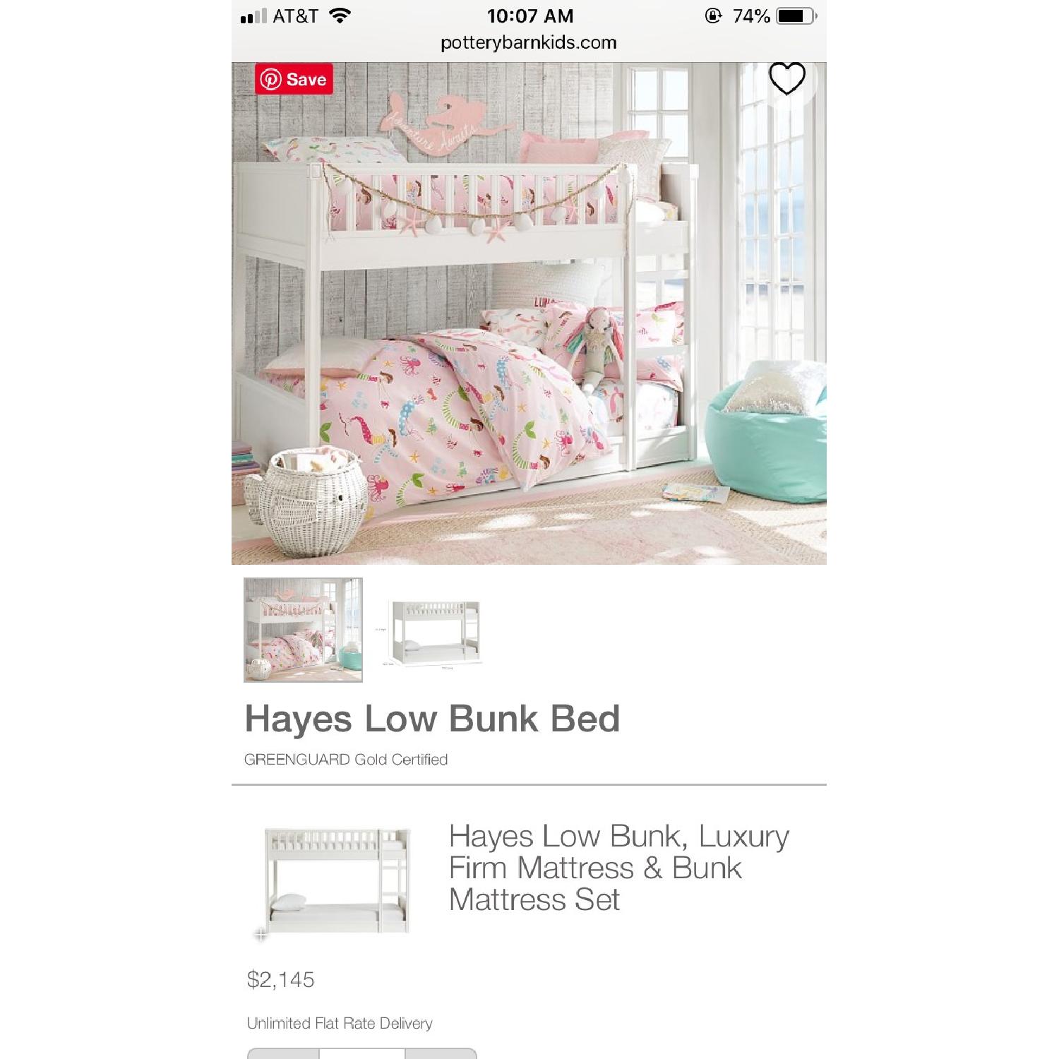 Pottery Barn Hayes Low Bunk Bed - AptDeco