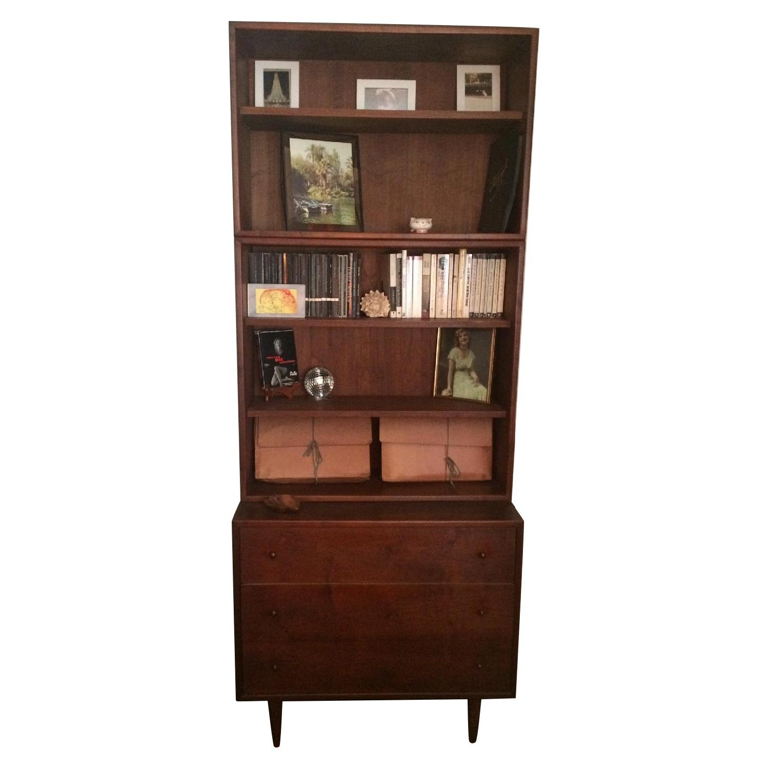 Ethan Allen Mid Century Modern Dresser W Bookshelf Aptdeco