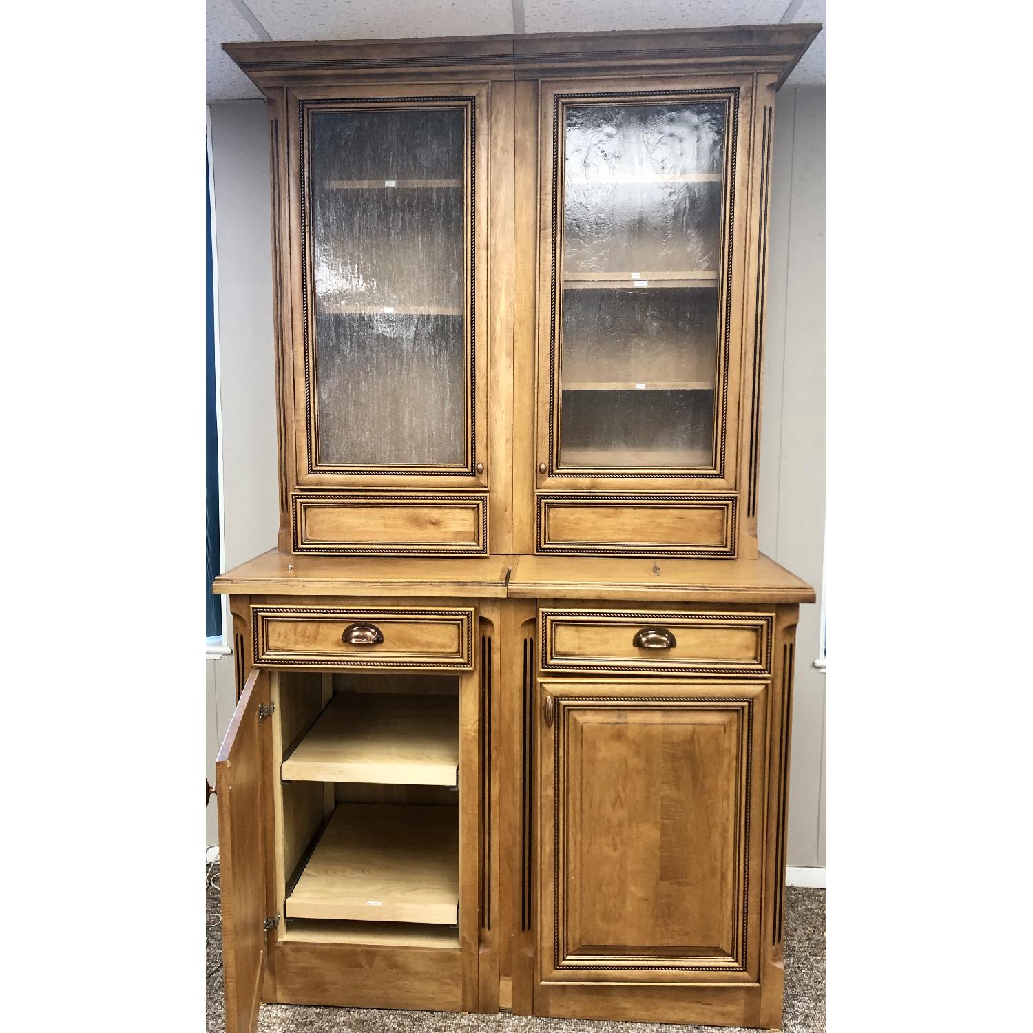 Brookwood 2 Piece Cabinet Pantry Hutch/Breakfront/Cabinet - AptDeco