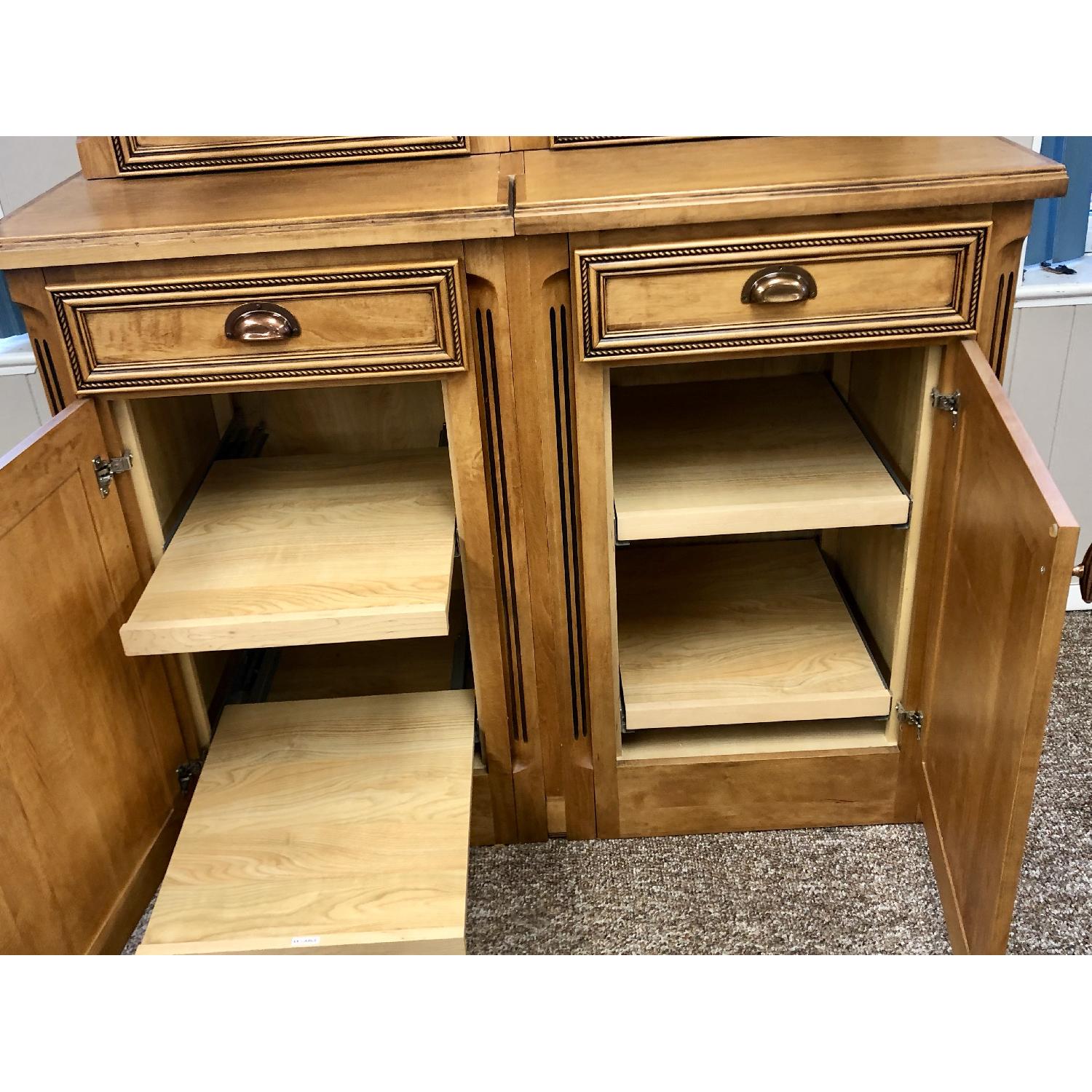 Brookwood 2 Piece Cabinet Pantry Hutch/Breakfront/Cabinet - AptDeco