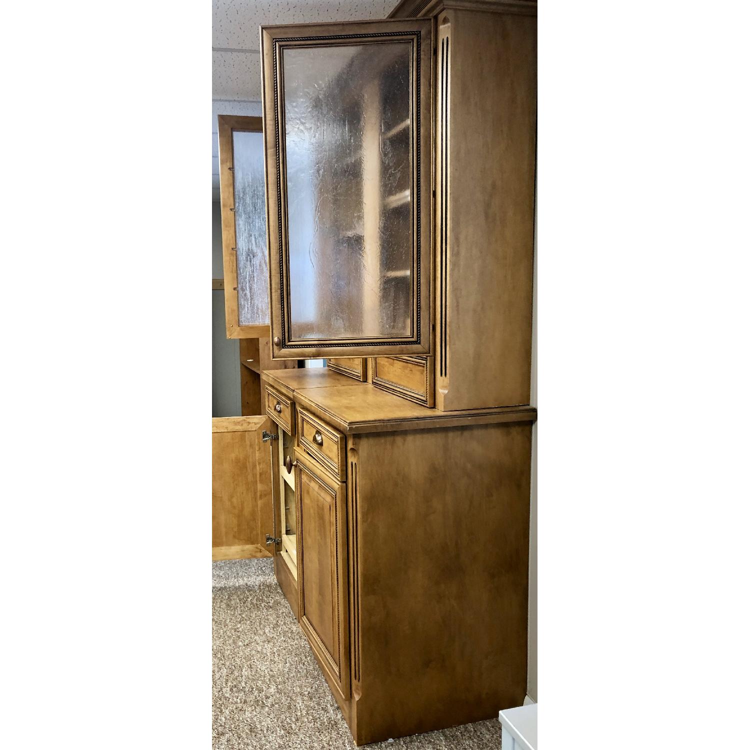 Brookwood 2 Piece Cabinet Pantry Hutch/Breakfront/Cabinet - AptDeco