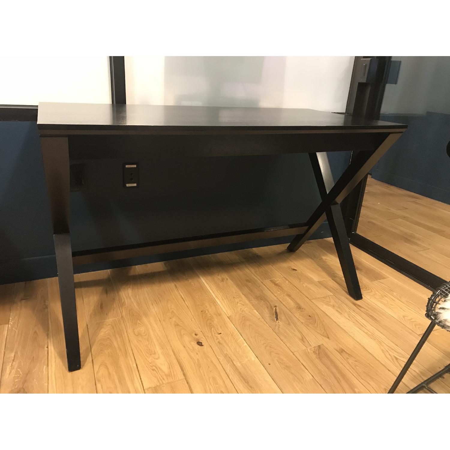 Crate & Barrel Spotlight Ebony Writing Desk - AptDeco