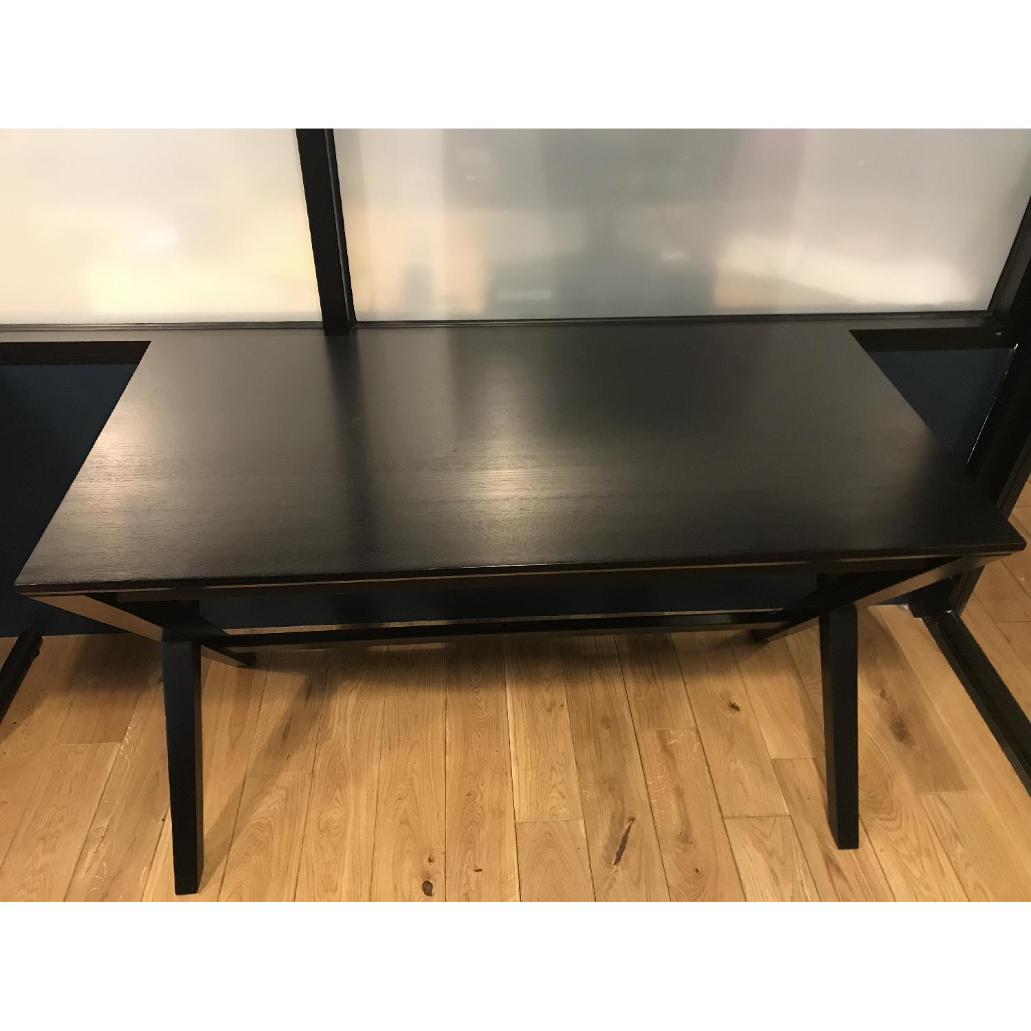 Crate & Barrel Spotlight Ebony Writing Desk - AptDeco