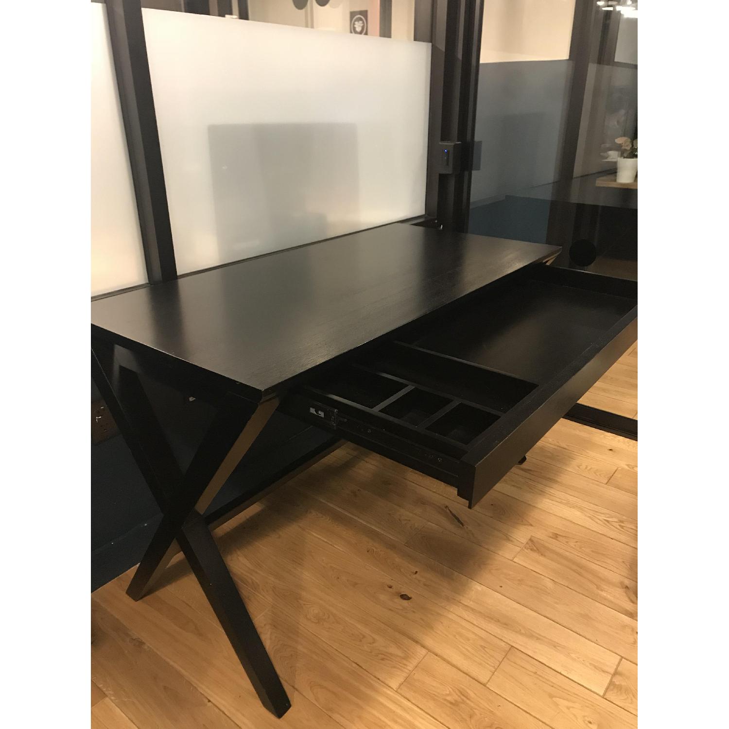 Crate & Barrel Spotlight Ebony Writing Desk - AptDeco