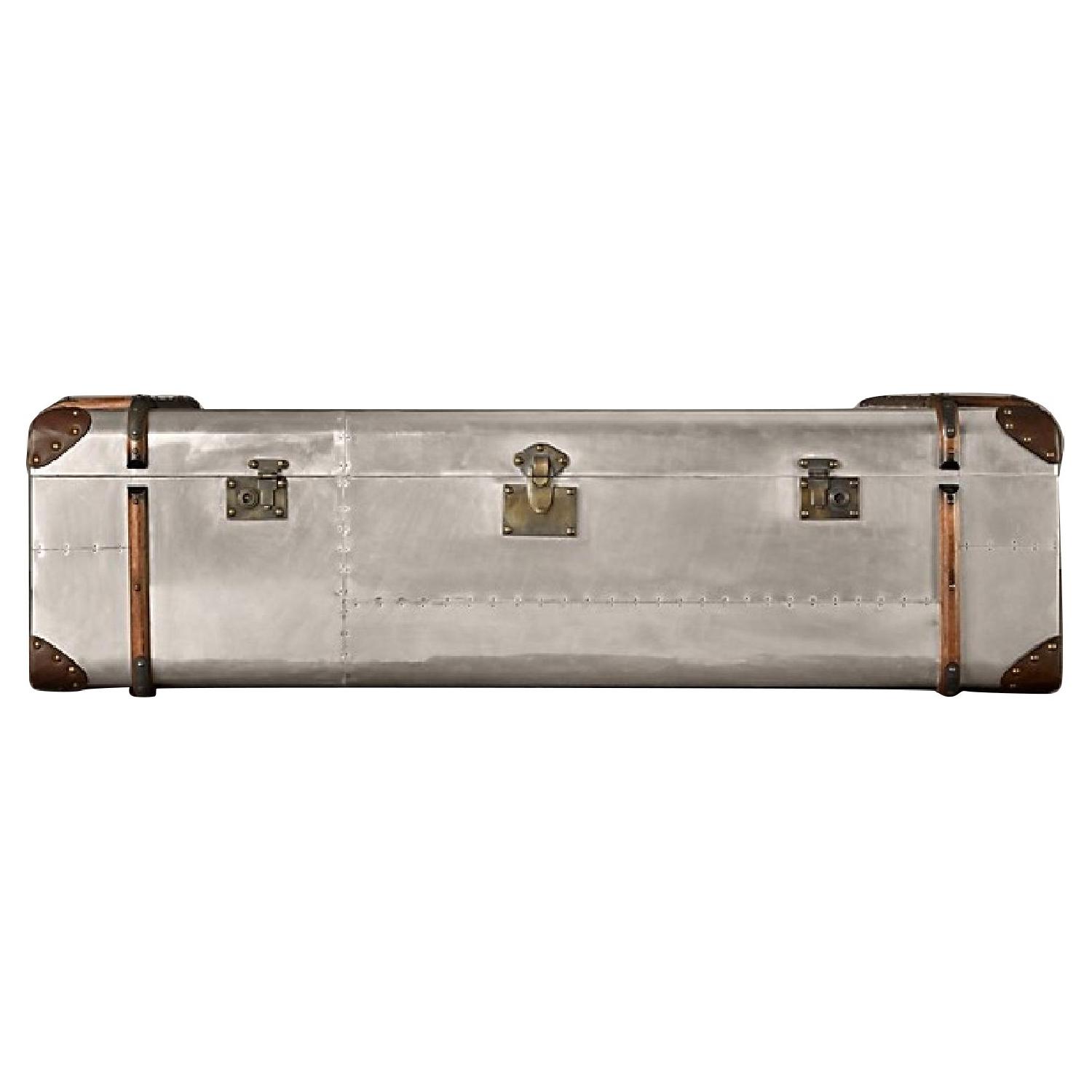 Restoration Hardware Richards Metal Trunk Table - AptDeco