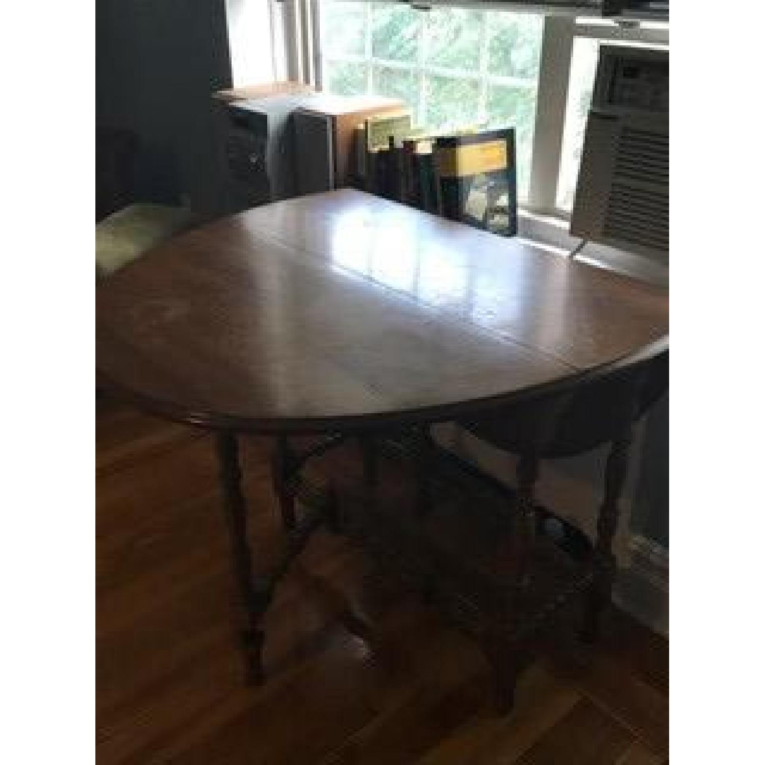 Solid Hardwood Drop Leaf Table - AptDeco