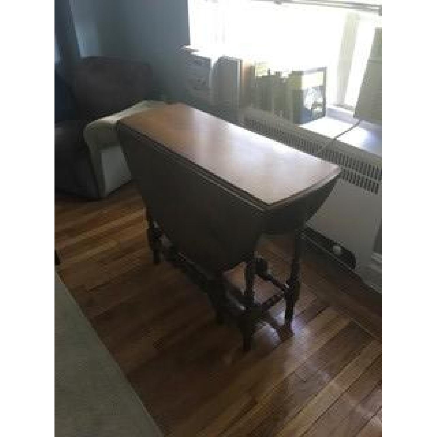 Solid Hardwood Drop Leaf Table - AptDeco