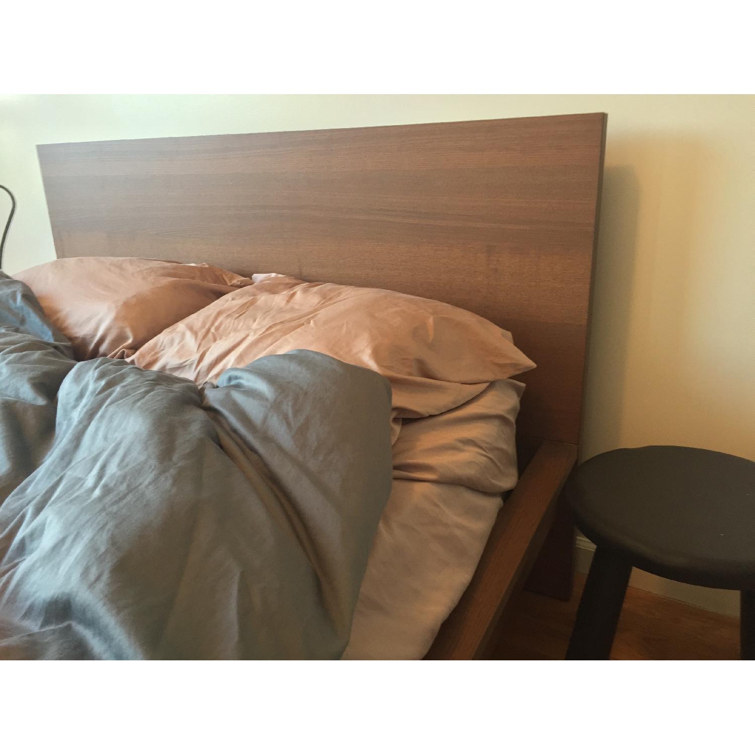 Ikea Malm Full High Bed Frame in Stained Ash Brown