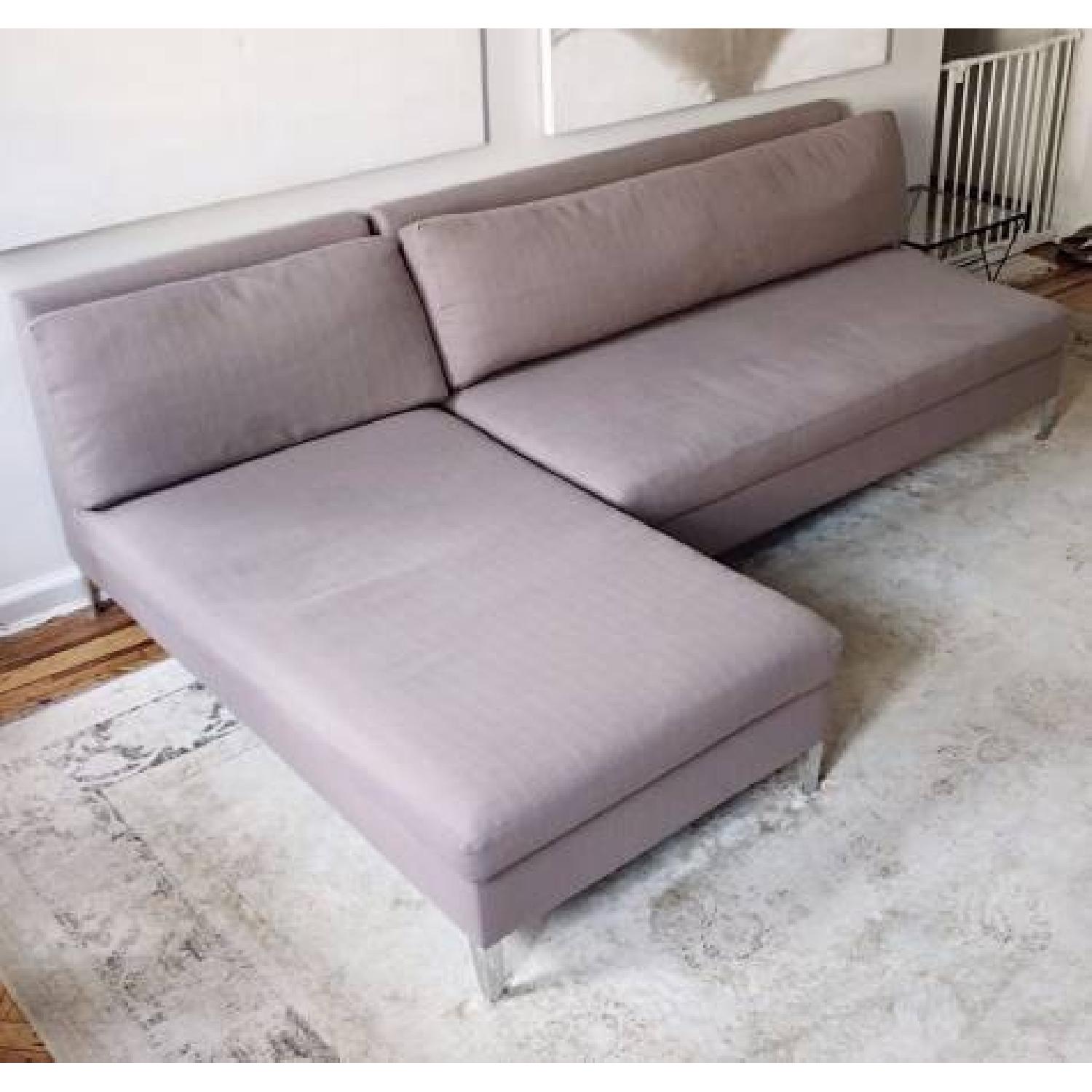 CB2 2 Piece Sectional Sofa - AptDeco
