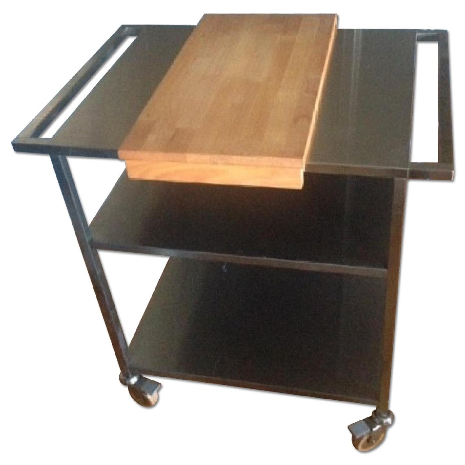 Modern Portable Kitchen Island/Butcher Block/Dining Table - AptDeco