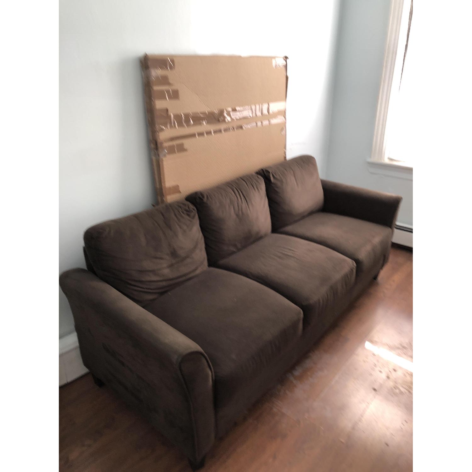 Lifestyle Solutions Westin Brown Curved Arm Sofa - AptDeco