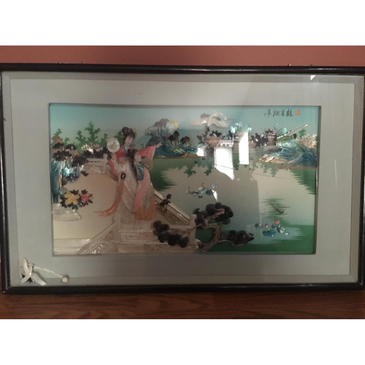 Asian Shadow Box Art - AptDeco