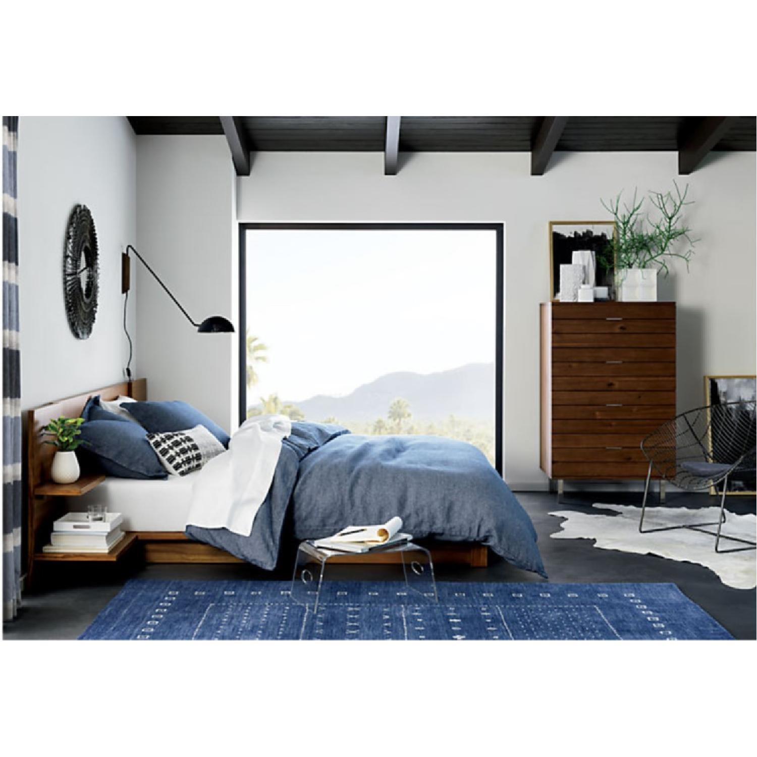 CB2 Andes Acacia Platform Queen Bed - AptDeco