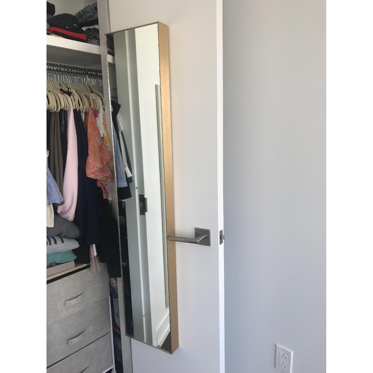 CB2 Full-Length Mirror w/ Brass Frame - AptDeco