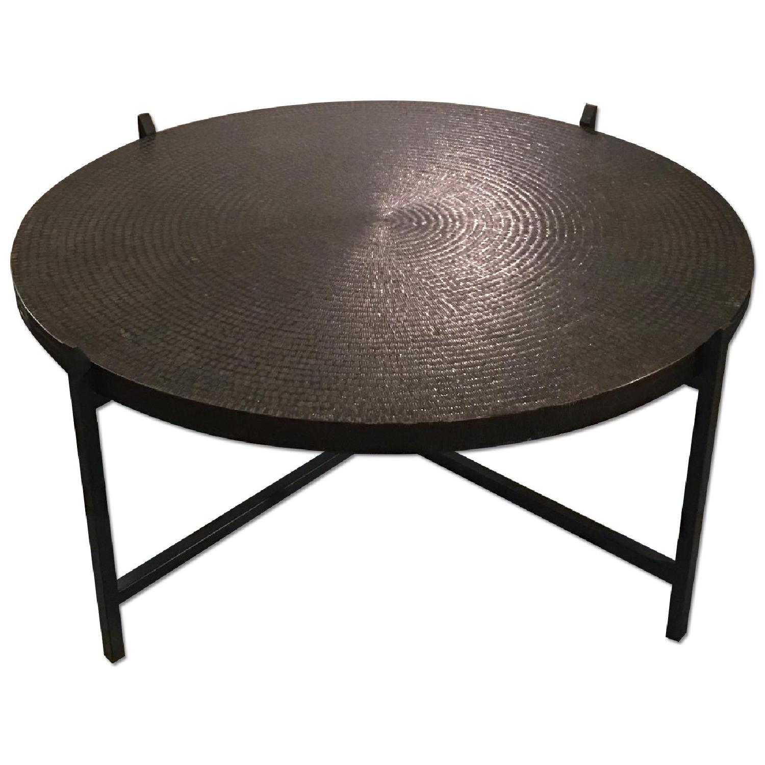 Crate Barrel Copper Coffee Table